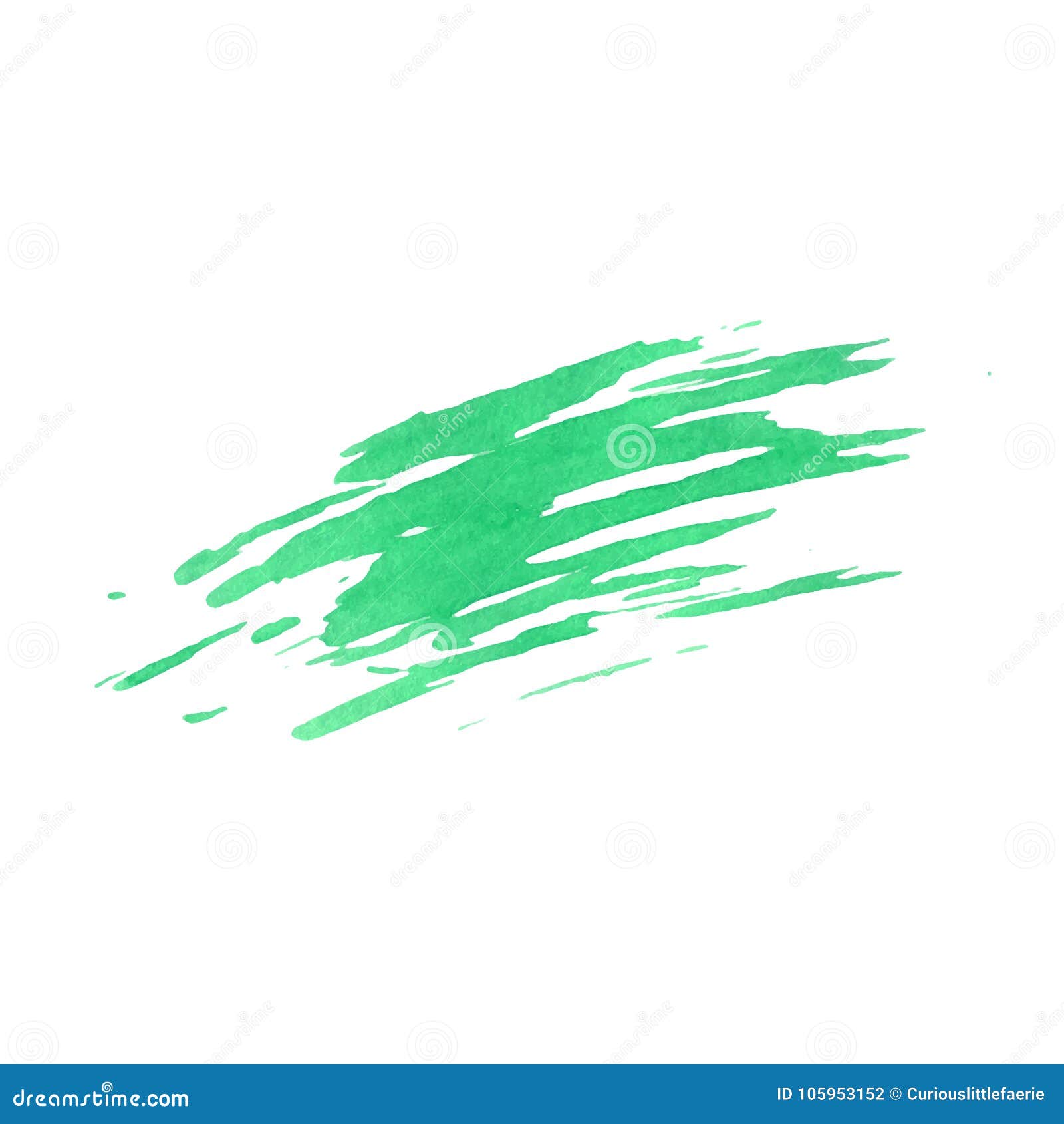 Green Vector Watercolor Smudge Texture Isolated On The White Background ...
