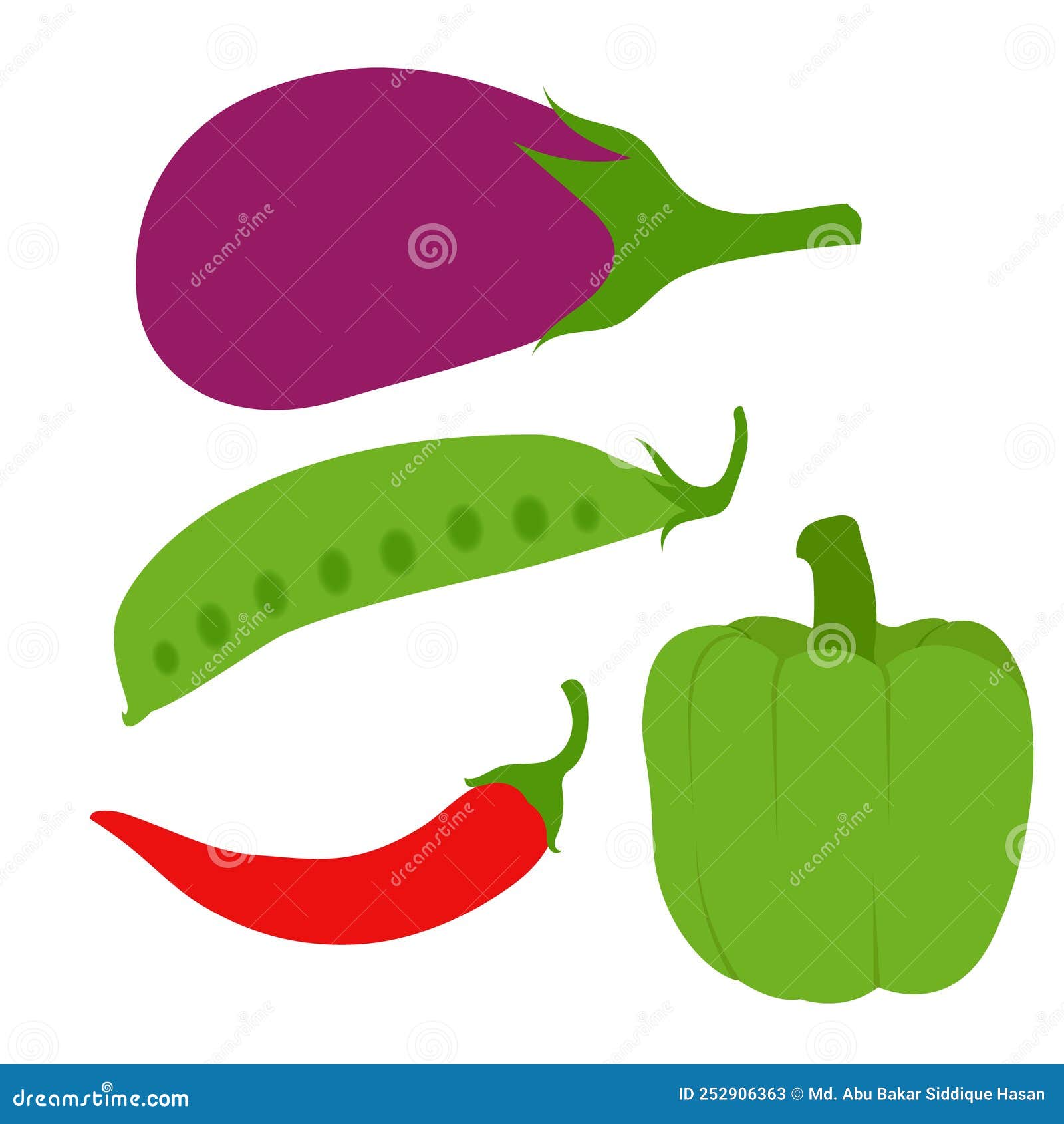 Green Vegetables Chili Bean Capsicum And Baingan Gol Round Eggplant ...