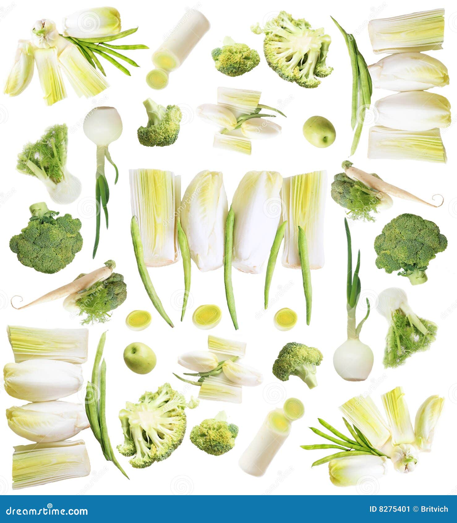 Green Vegetables Collection Stock Image - Image of isolated, collection ...
