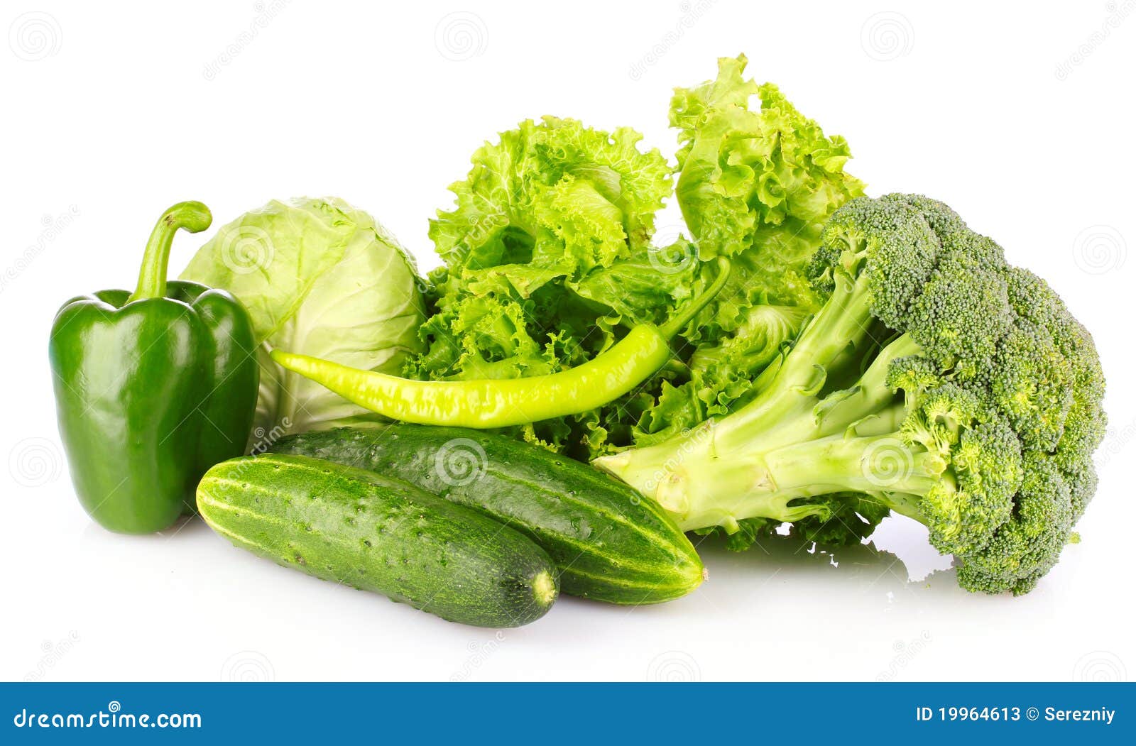 Green vegetables isolated stock image. Image of green - 19964613