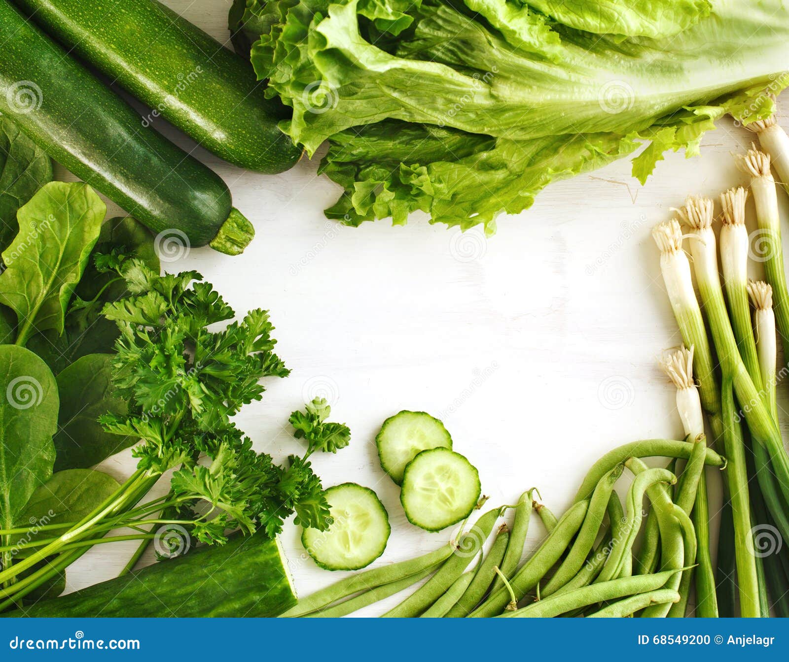 Green Vegetables on Wooden Background Stock Photo - Image of background ...