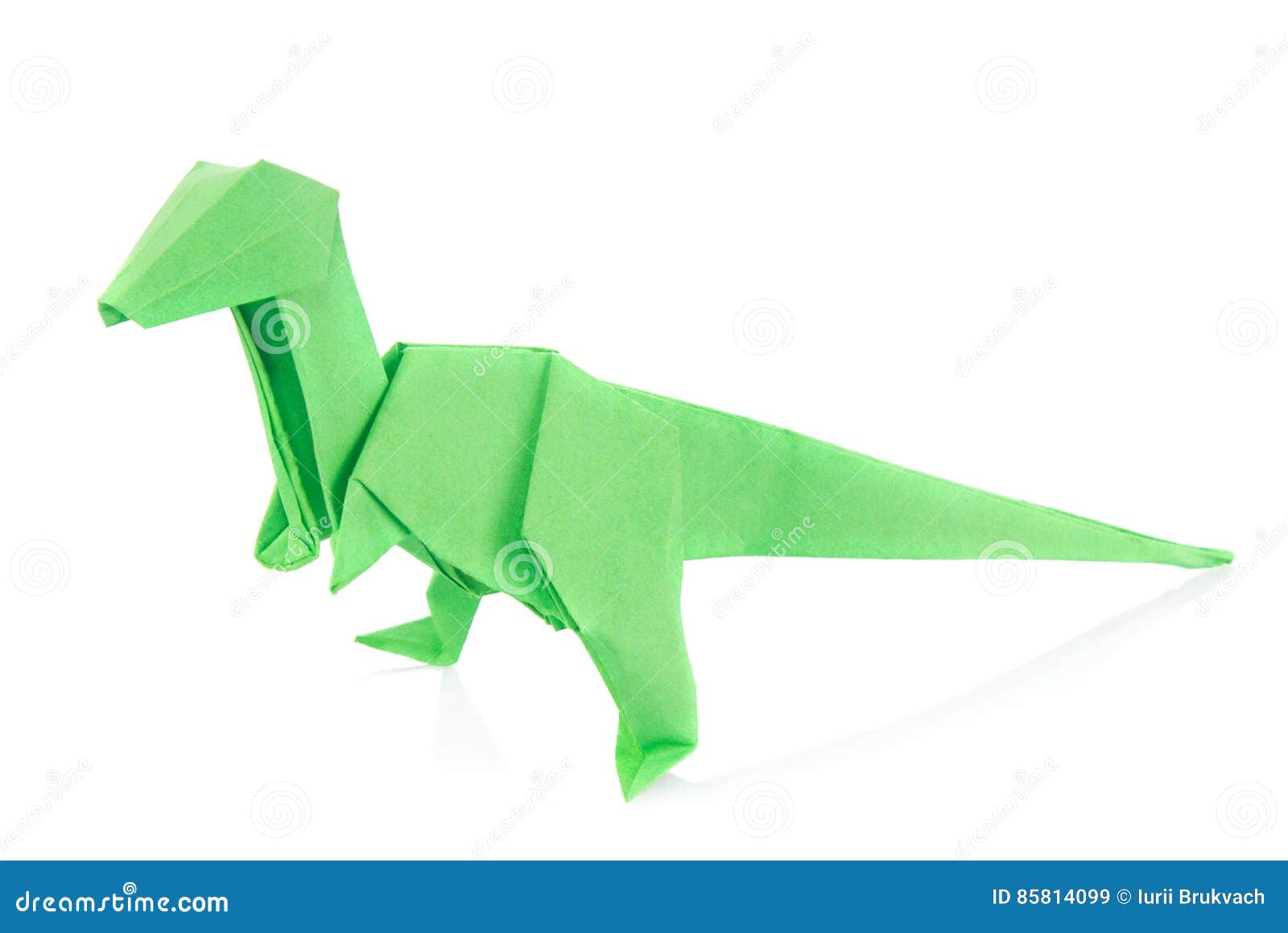 Green Velociraptor Dinosaur Of Origami Royalty-Free Stock Photography ...