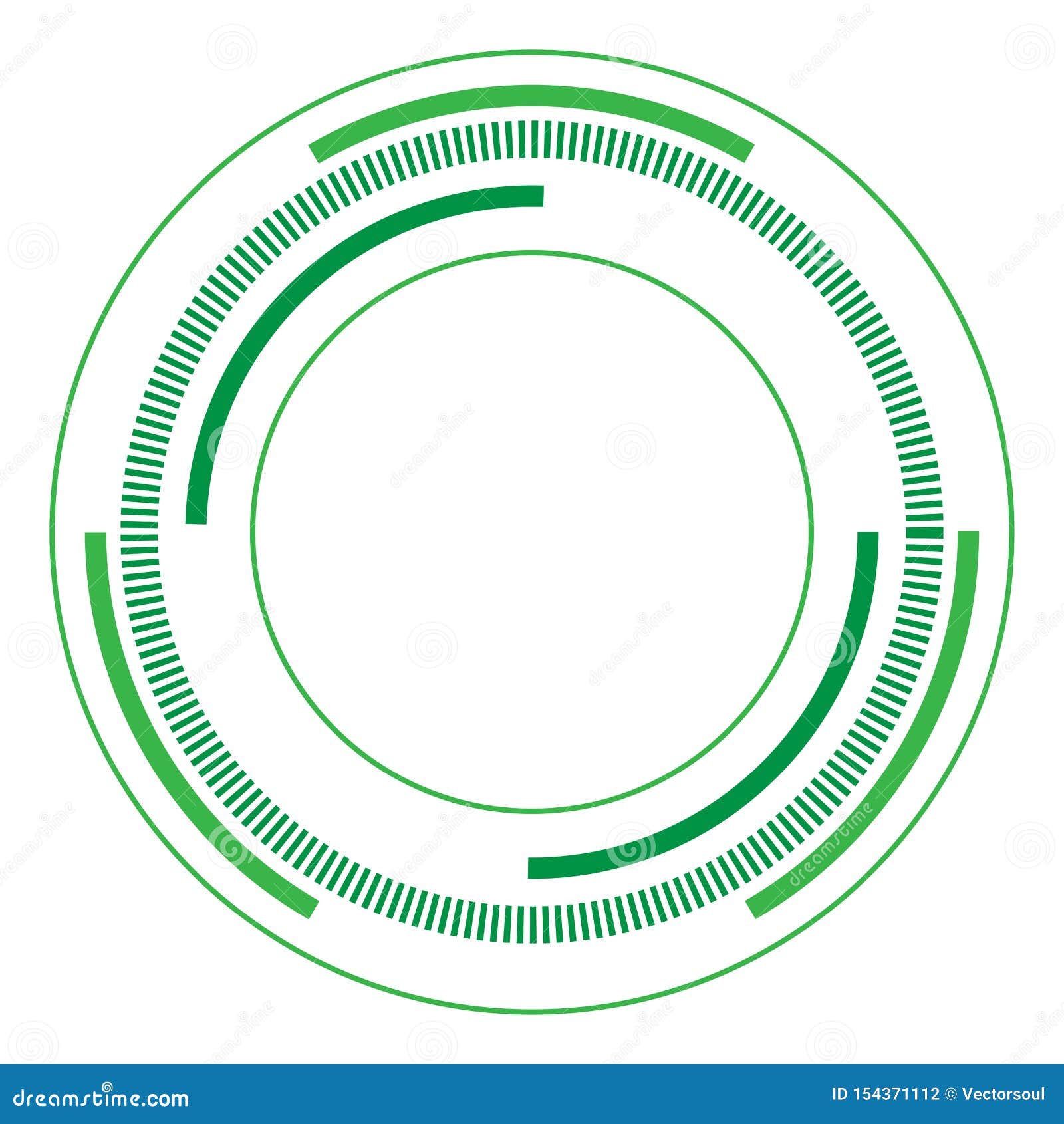 Green Version - Random Circles with Dashed Lines, Randomness, Circular ...