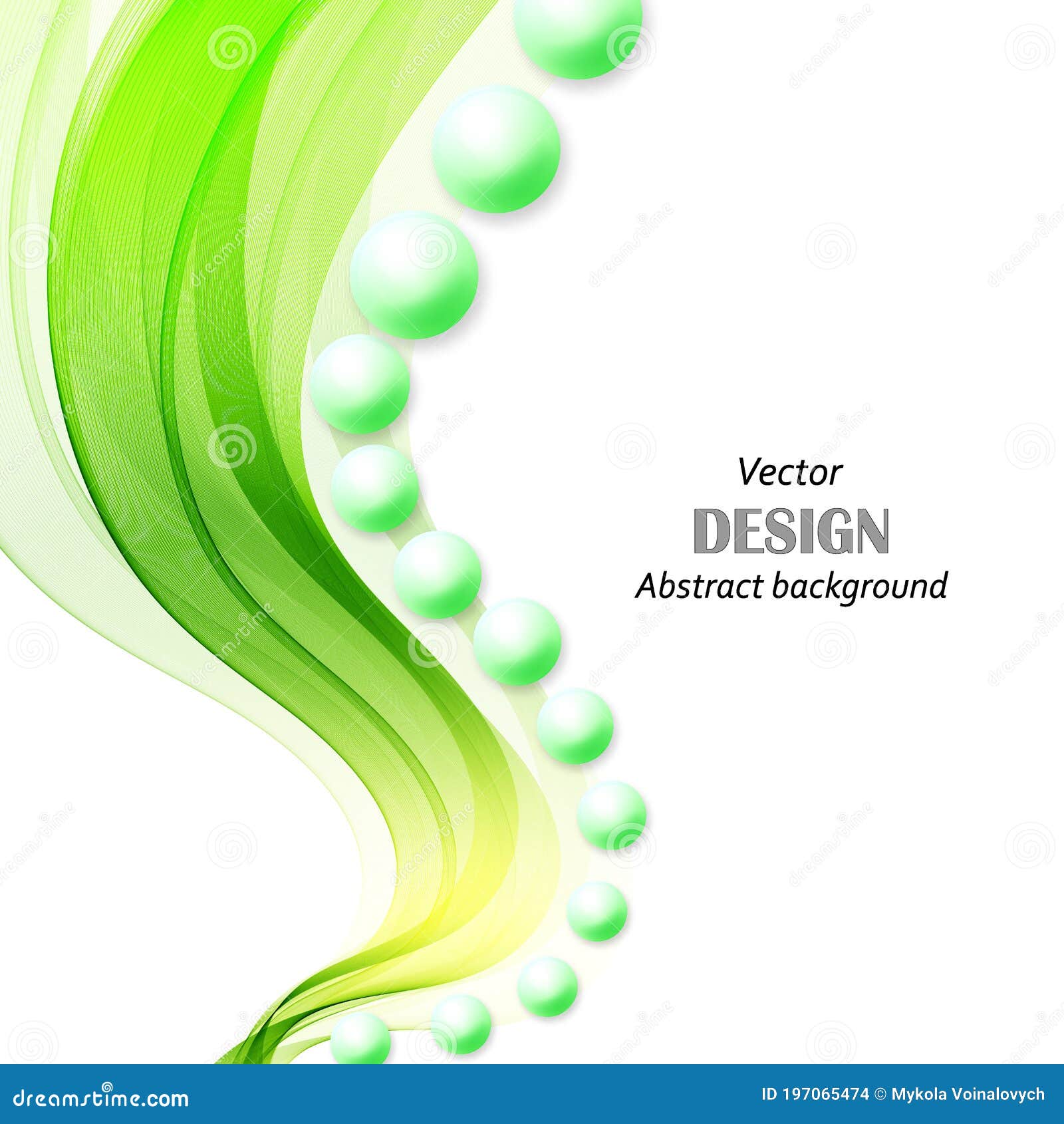 Green Vertical Lines Elegant Wave on White Background Stock Vector ...