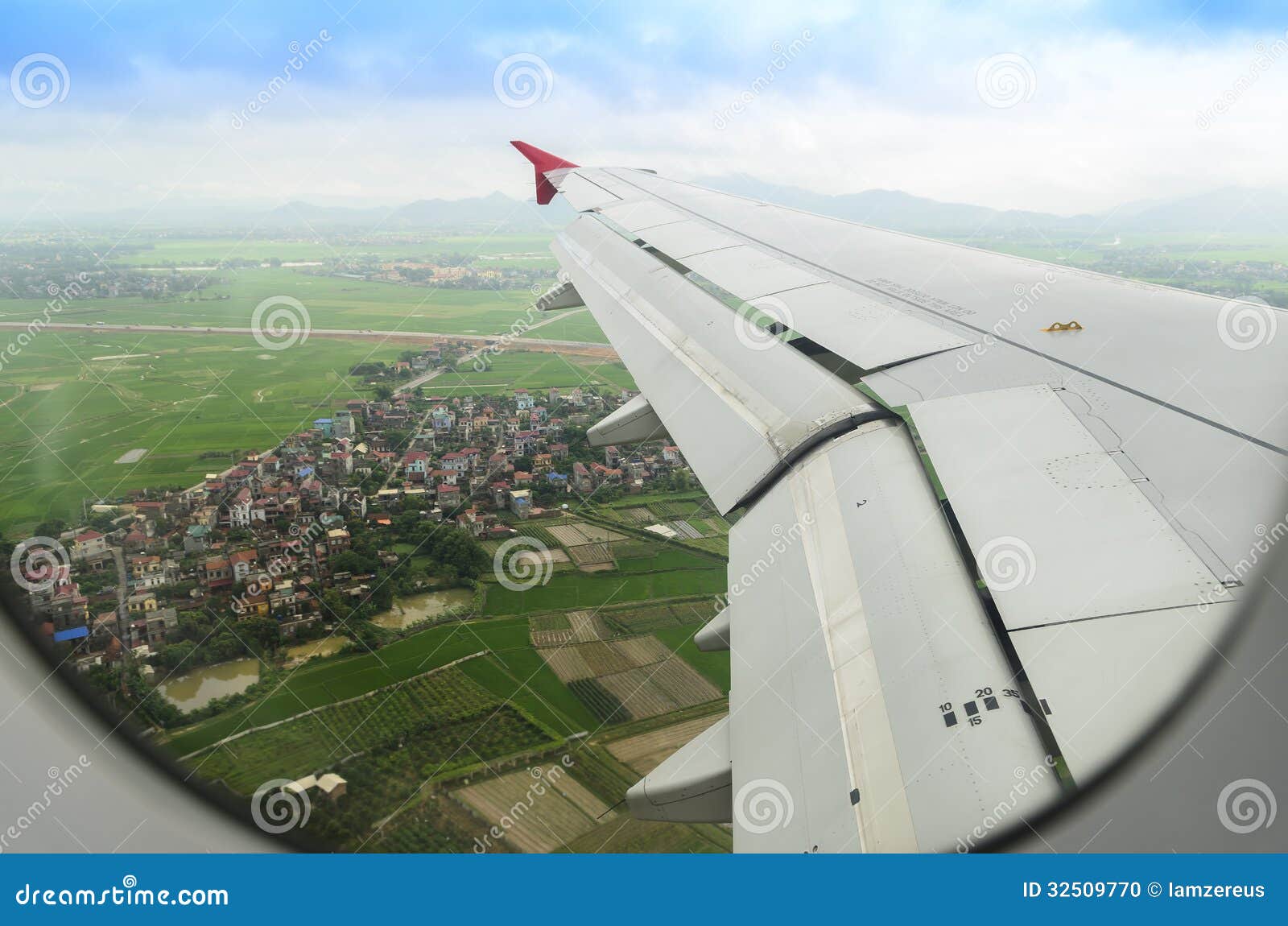 Green View from the Airplane Window Stock Photo - Image of tourism ...