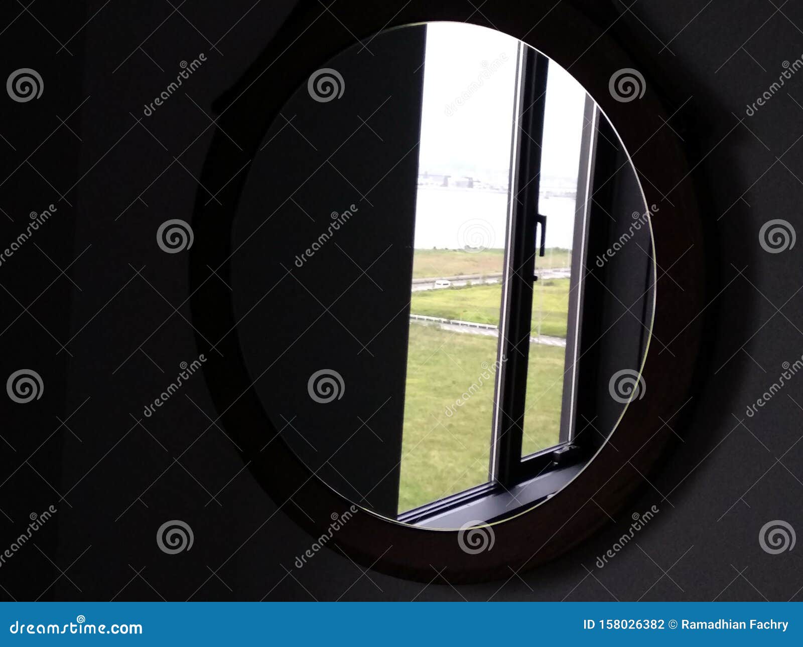 A Green View Mirror stock photo. Image of mirror, reflection - 158026382