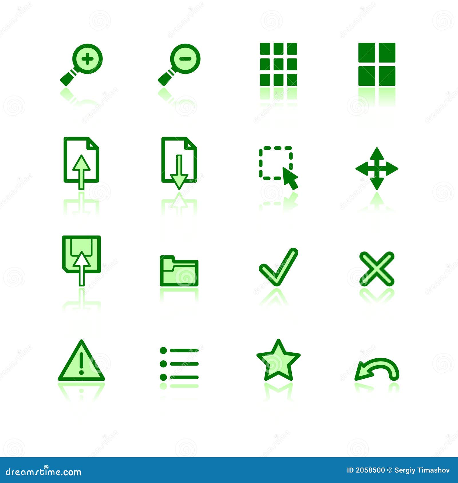 Green viewer icons stock vector. Illustration of green - 2058500