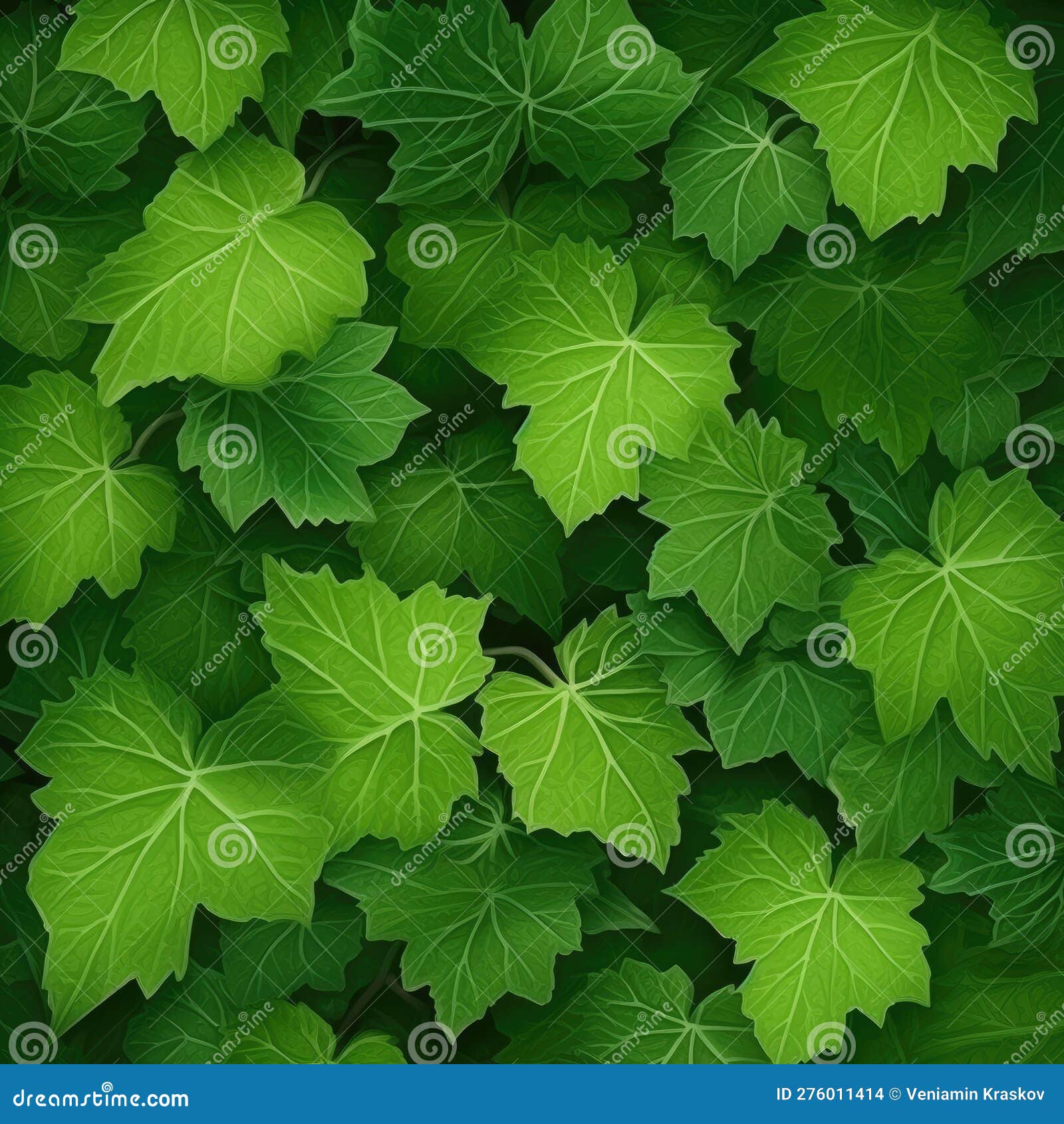 Green vine leaves stock illustration. Illustration of color - 276011414