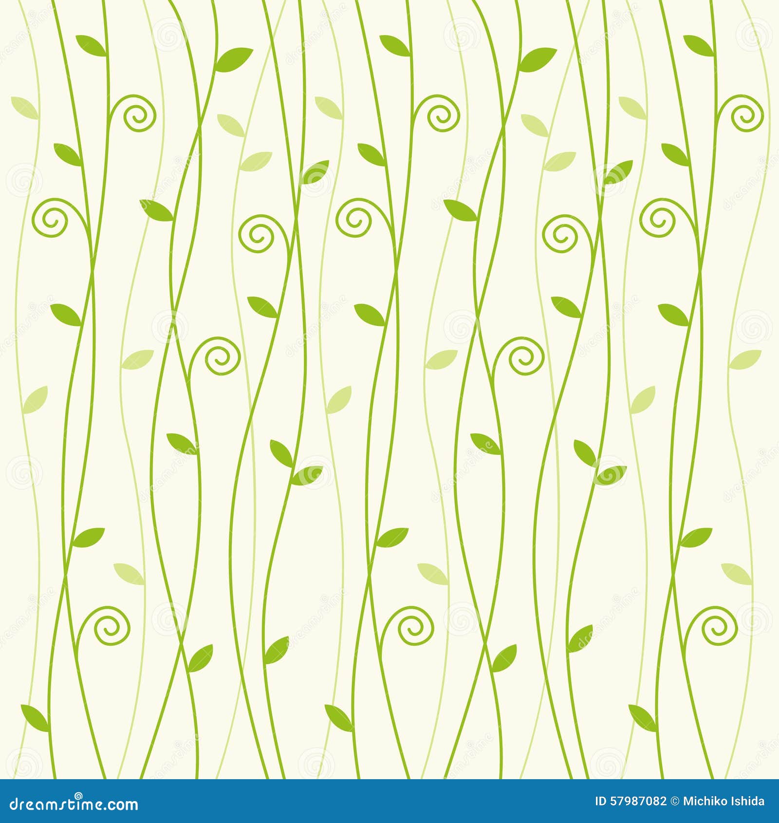 Green vine pattern stock vector. Illustration of simple - 57987082