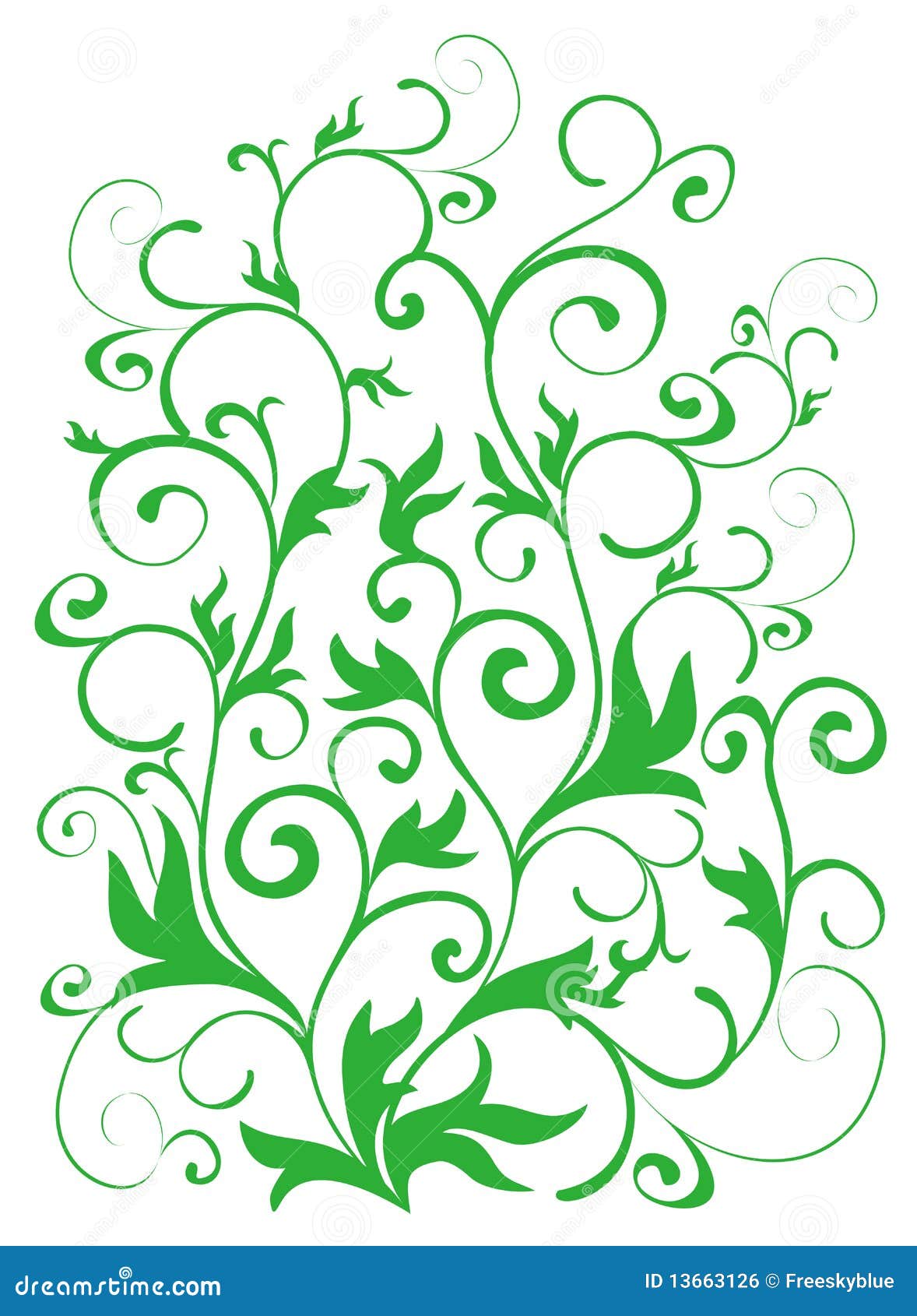 Green vines pattern stock illustration. Illustration of detail - 13663126