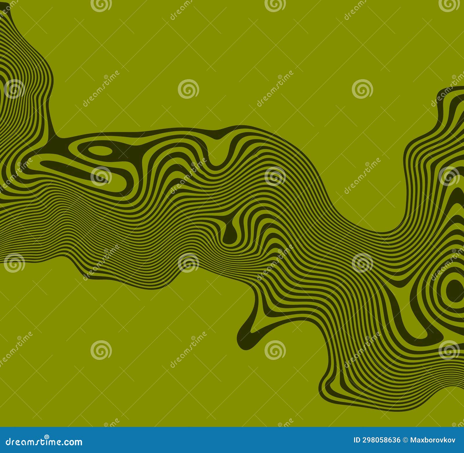 Green Vintage Abstract Poster with Textured Liquid Pattern Design and ...