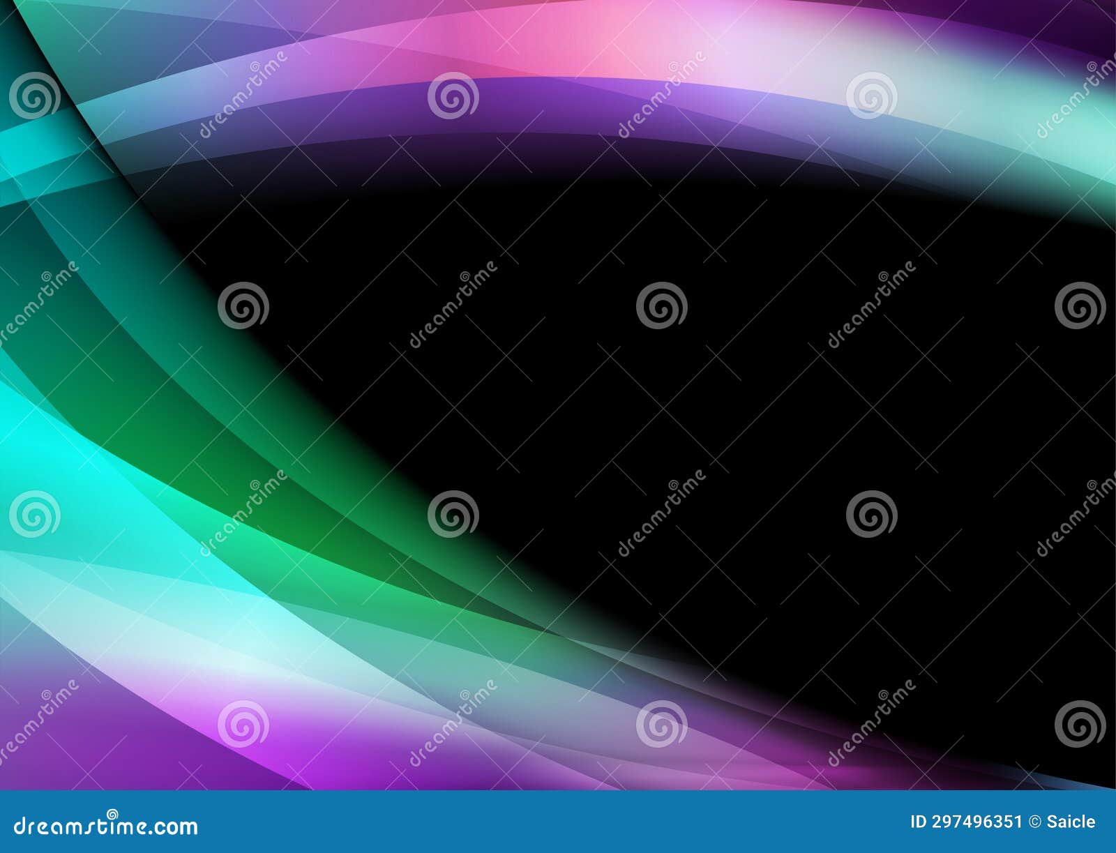 Green and Violet Smooth Glossy Waves Abstract Elegant Background Stock ...