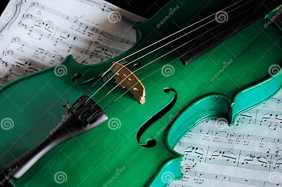 Green violin stock image. Image of sheet, music, style - 10866573