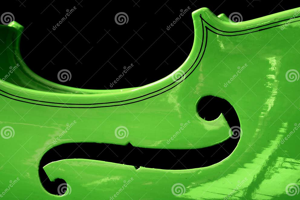 Green Violin stock photo. Image of harmony, funky, strings - 5443394