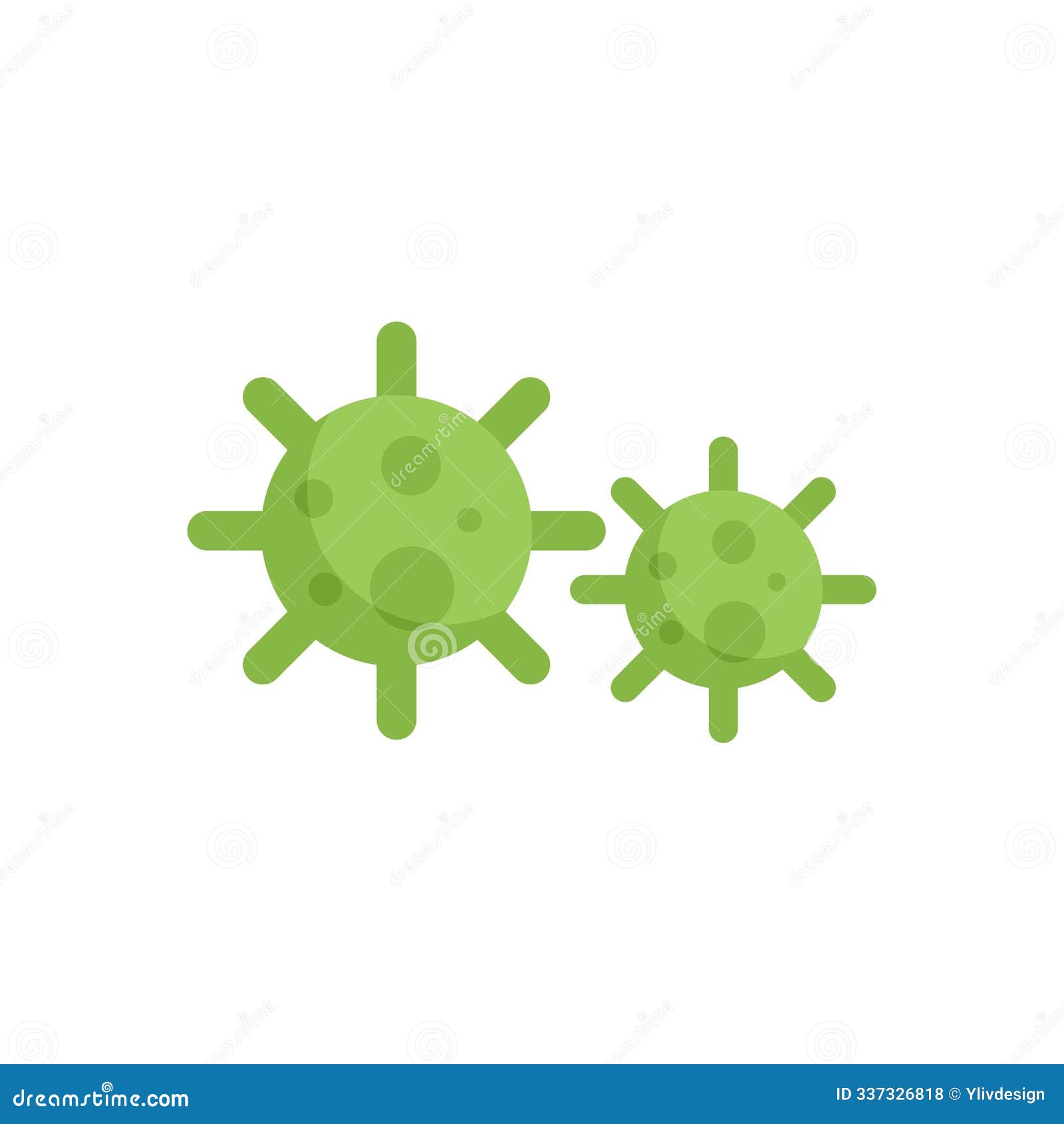 Green Virus Particles Spreading and Multiplying Rapidly Stock ...