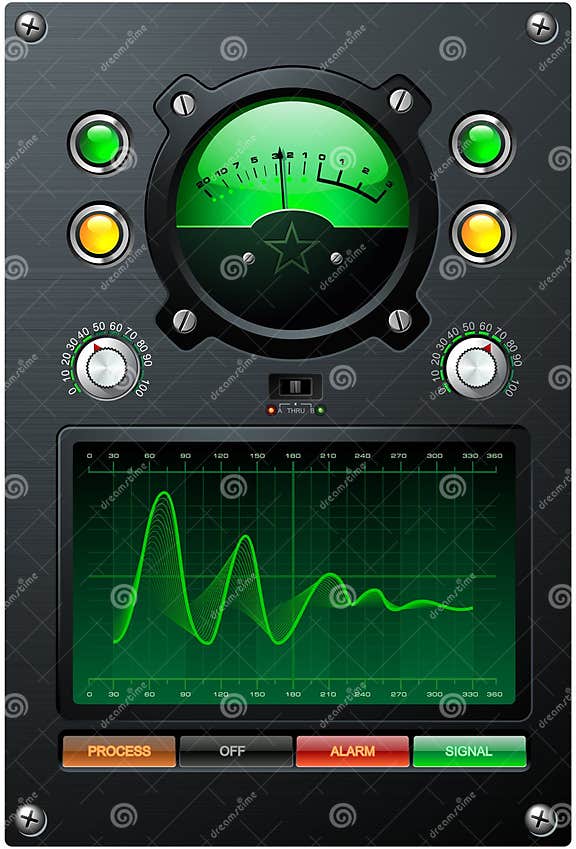 Green Volume Meter stock vector. Illustration of meter - 5441991