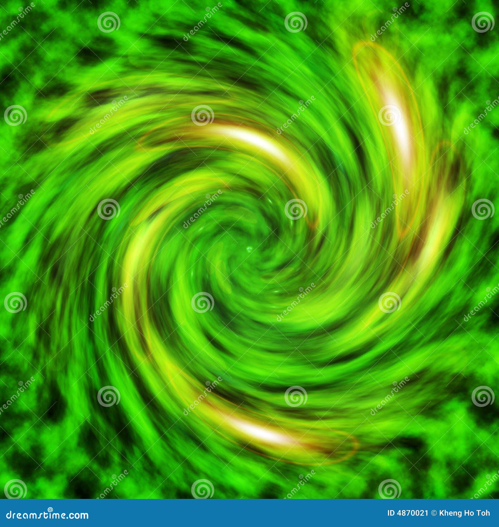 Green Vortex Abstract Background With Twirling Twisting Spiral Royalty ...