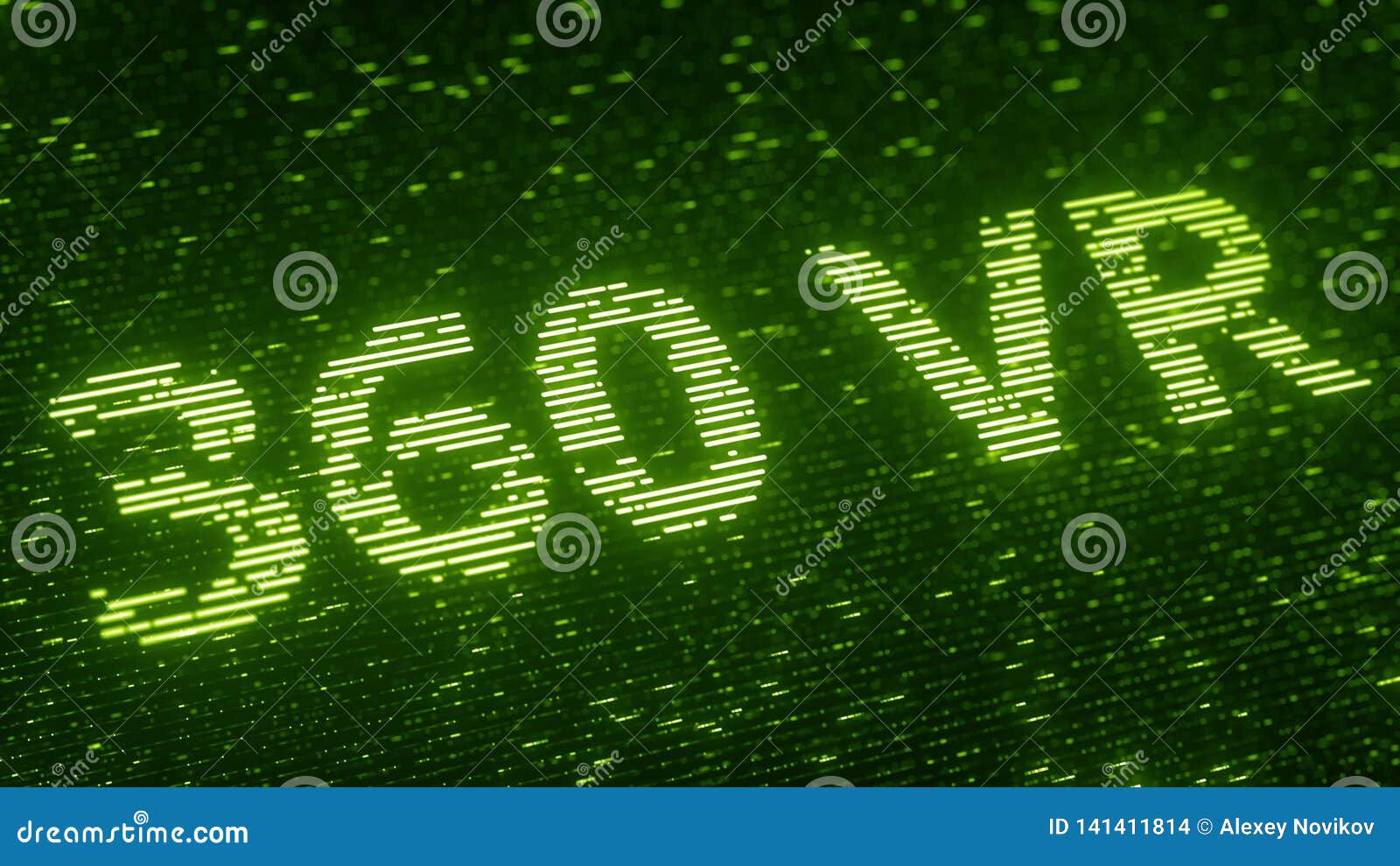 Green 360 VR Text Made with Flying Luminescent Particles. Information ...