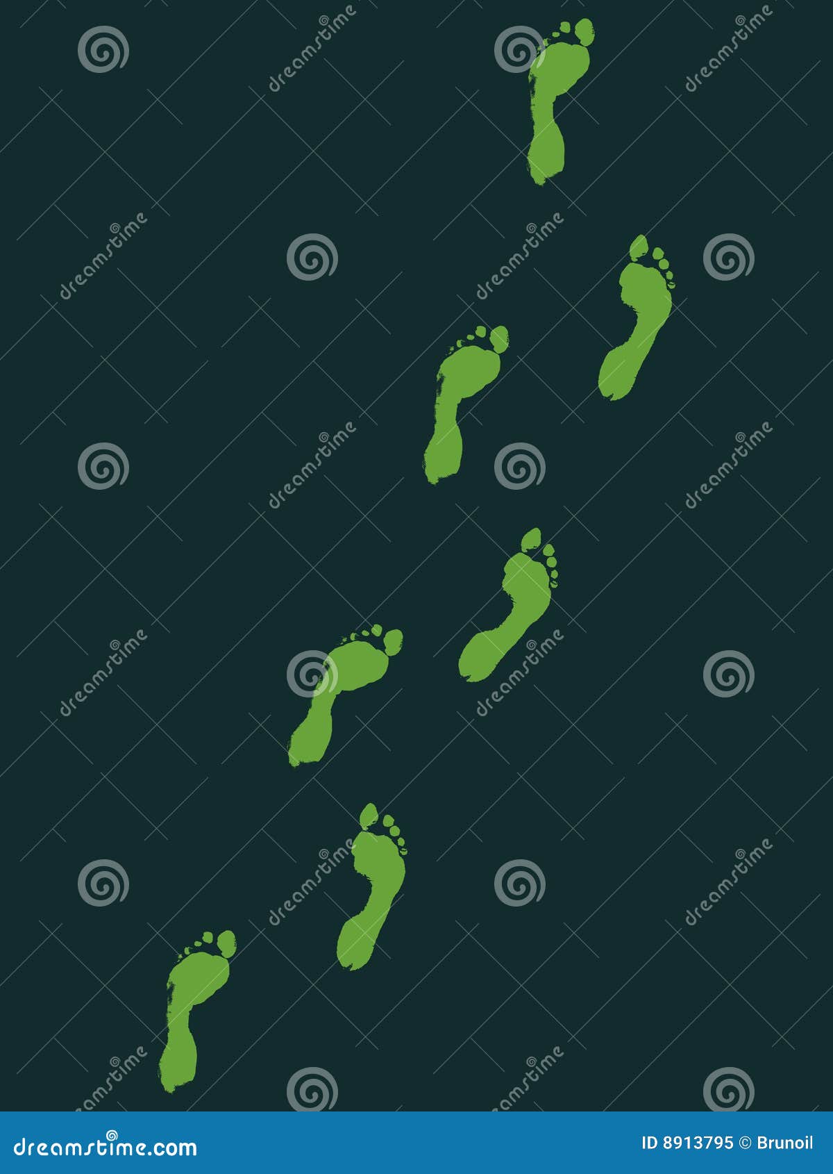 Green Walk stock vector. Illustration of ecosystem, toes - 8913795