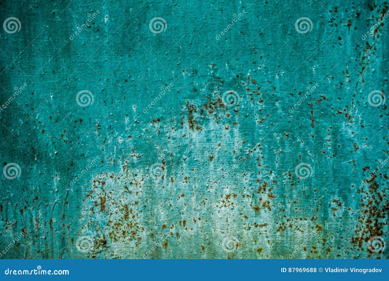 Green Wall Texture Background with Rust Stock Photo - Image of metal ...