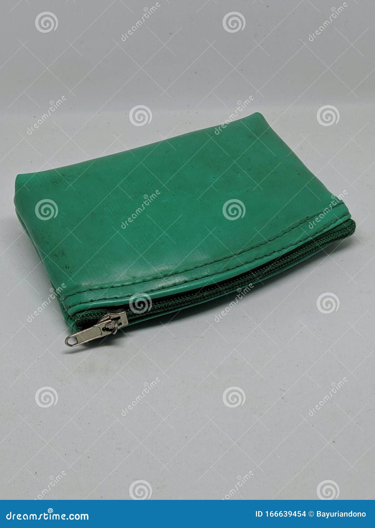 Green Wallet Isolated White Background Stock Photo - Image of card ...