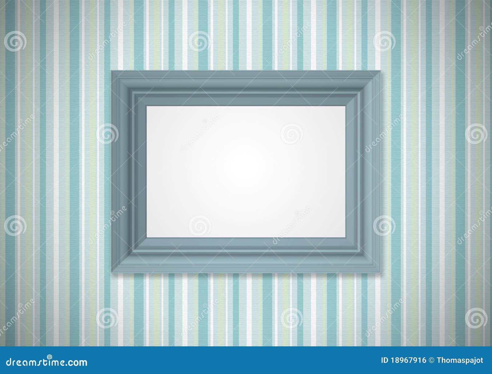 Green Wallpaper with Empty Framework Stock Illustration - Illustration ...