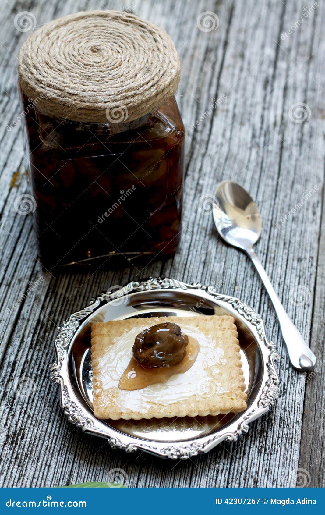 Green walnut jam stock image. Image of jelly, plate, rustic - 42307267