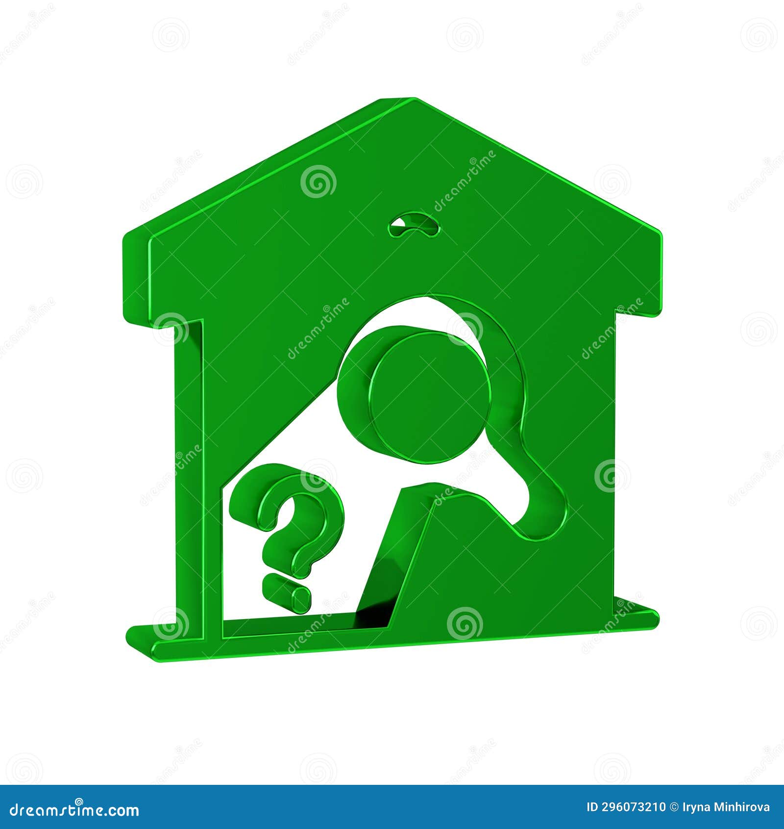 Green Warehouse Check Icon Isolated on Transparent Background. Stock ...