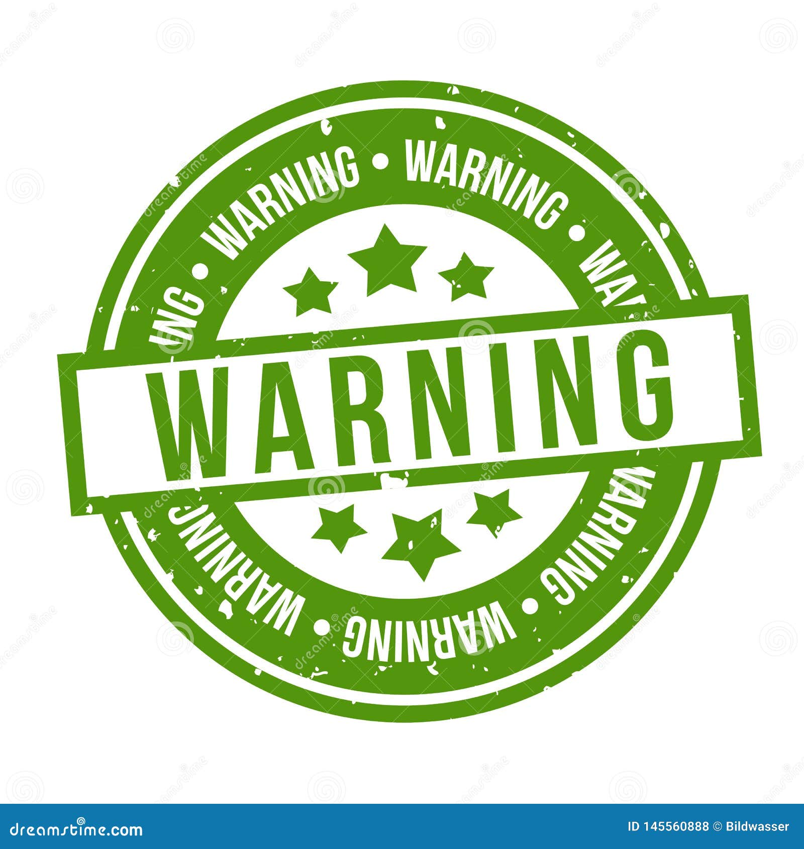 Green Warning Stamp. Eps10 Vector Badge Stock Vector - Illustration of ...