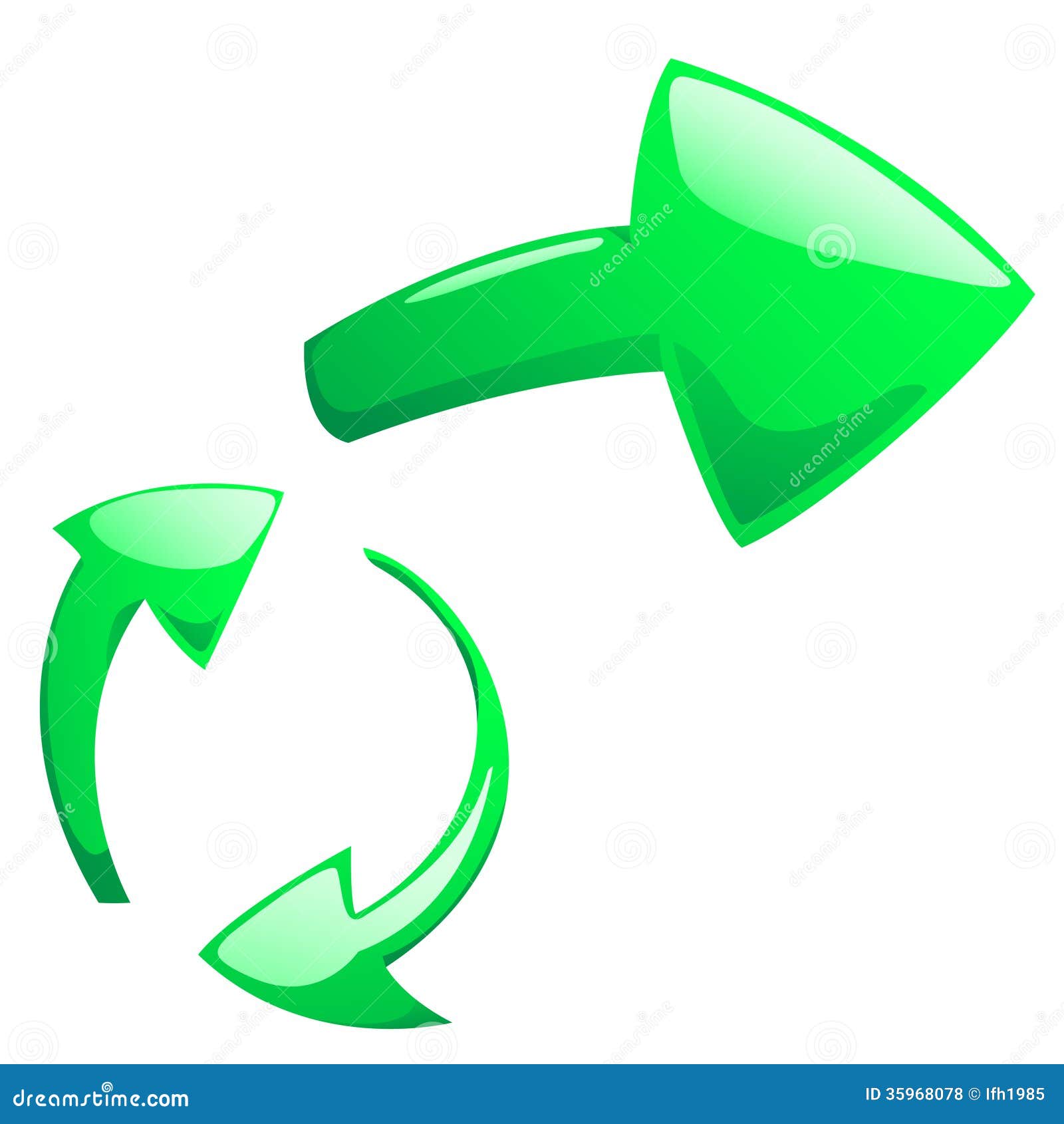 Green Warp Pointers with Light Shadow Stock Vector - Illustration of ...