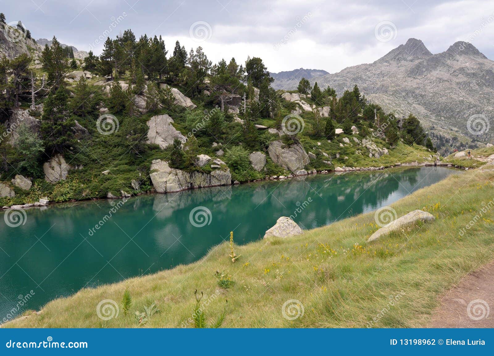 Green water stock photo. Image of pyrenees, horizon, landscape - 13198962