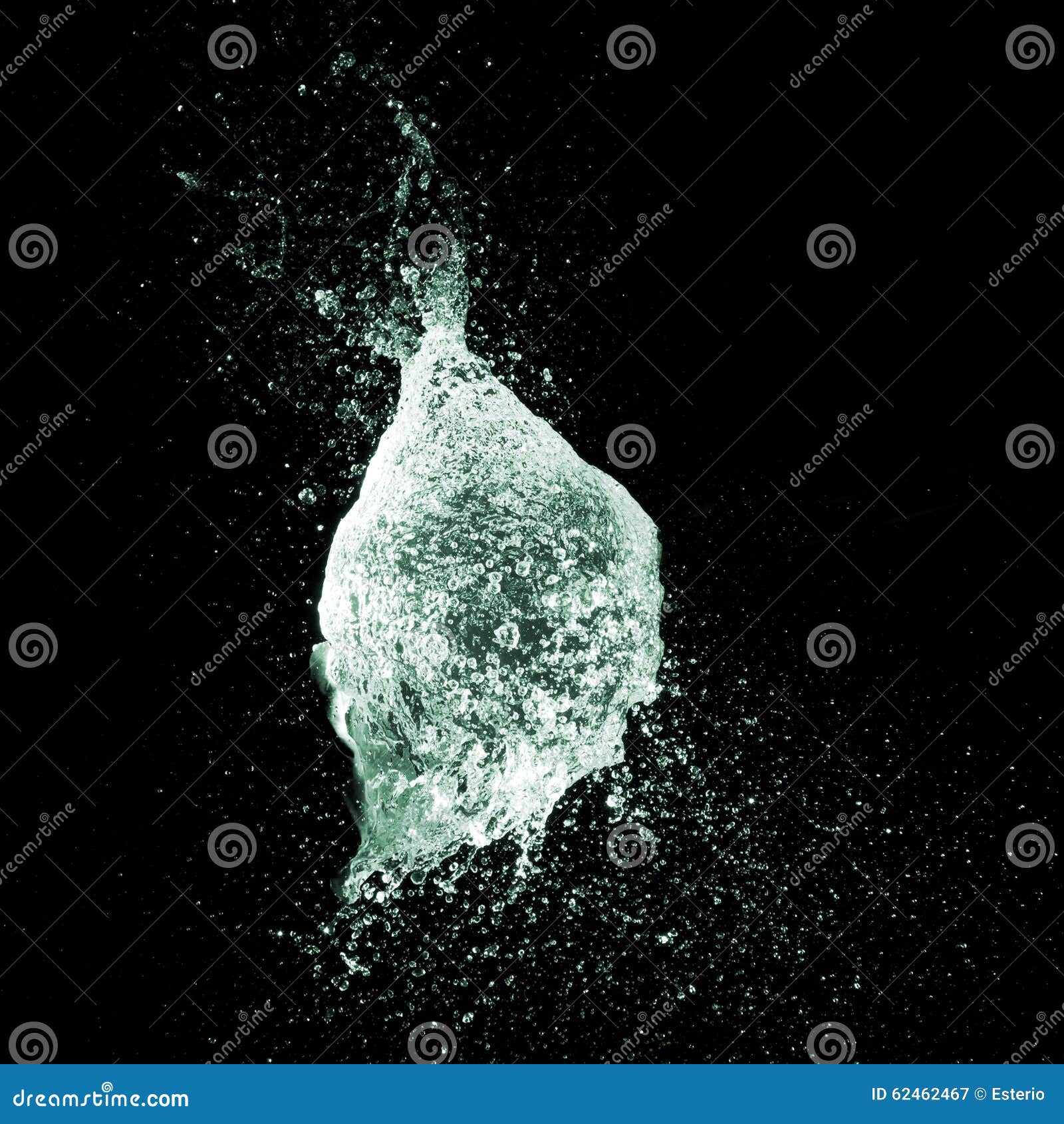 Green Water Balloon Explosion Stock Image - Image of damage, erupt ...