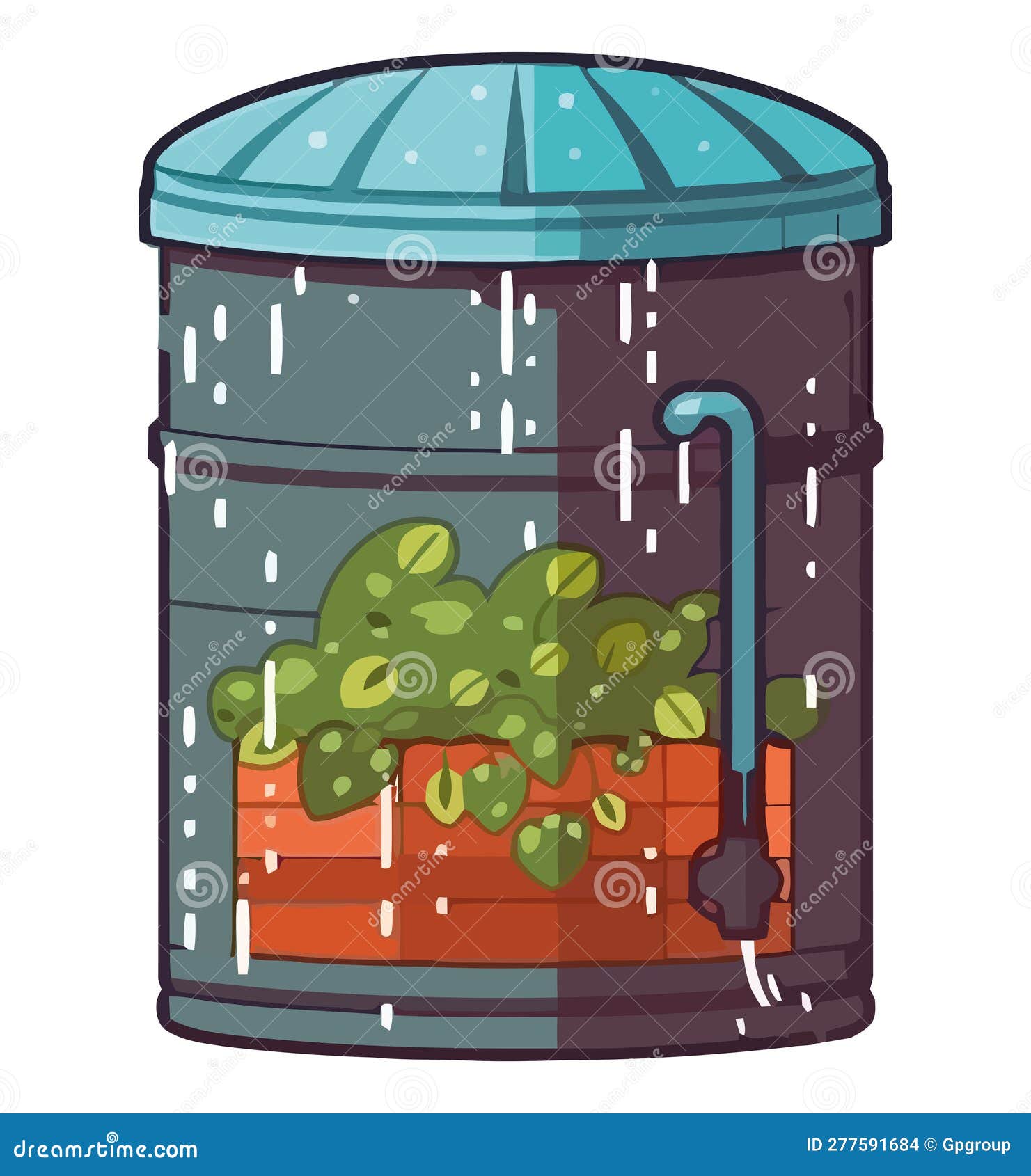 Green water barriel design stock vector. Illustration of brewery ...