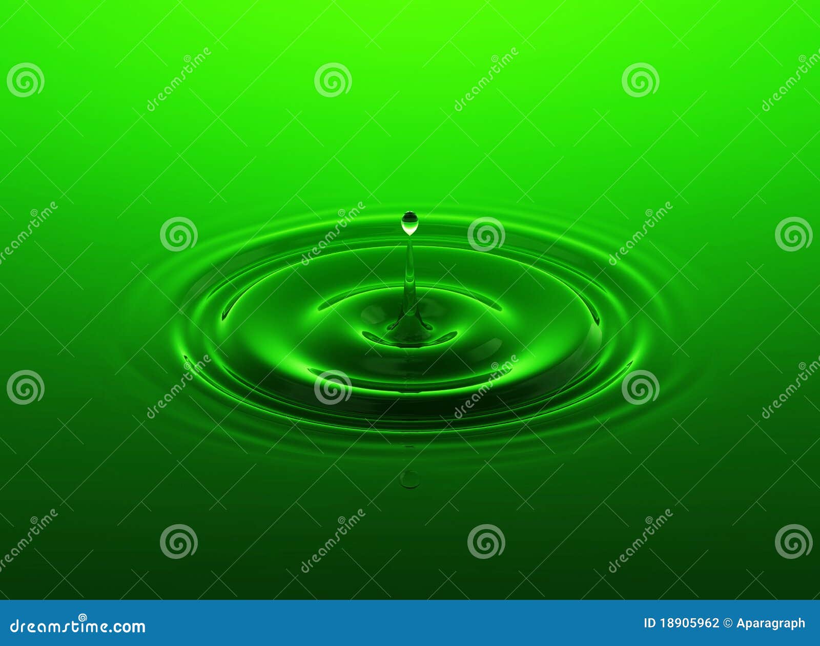 Green water drop stock illustration. Illustration of horizontal - 18905962