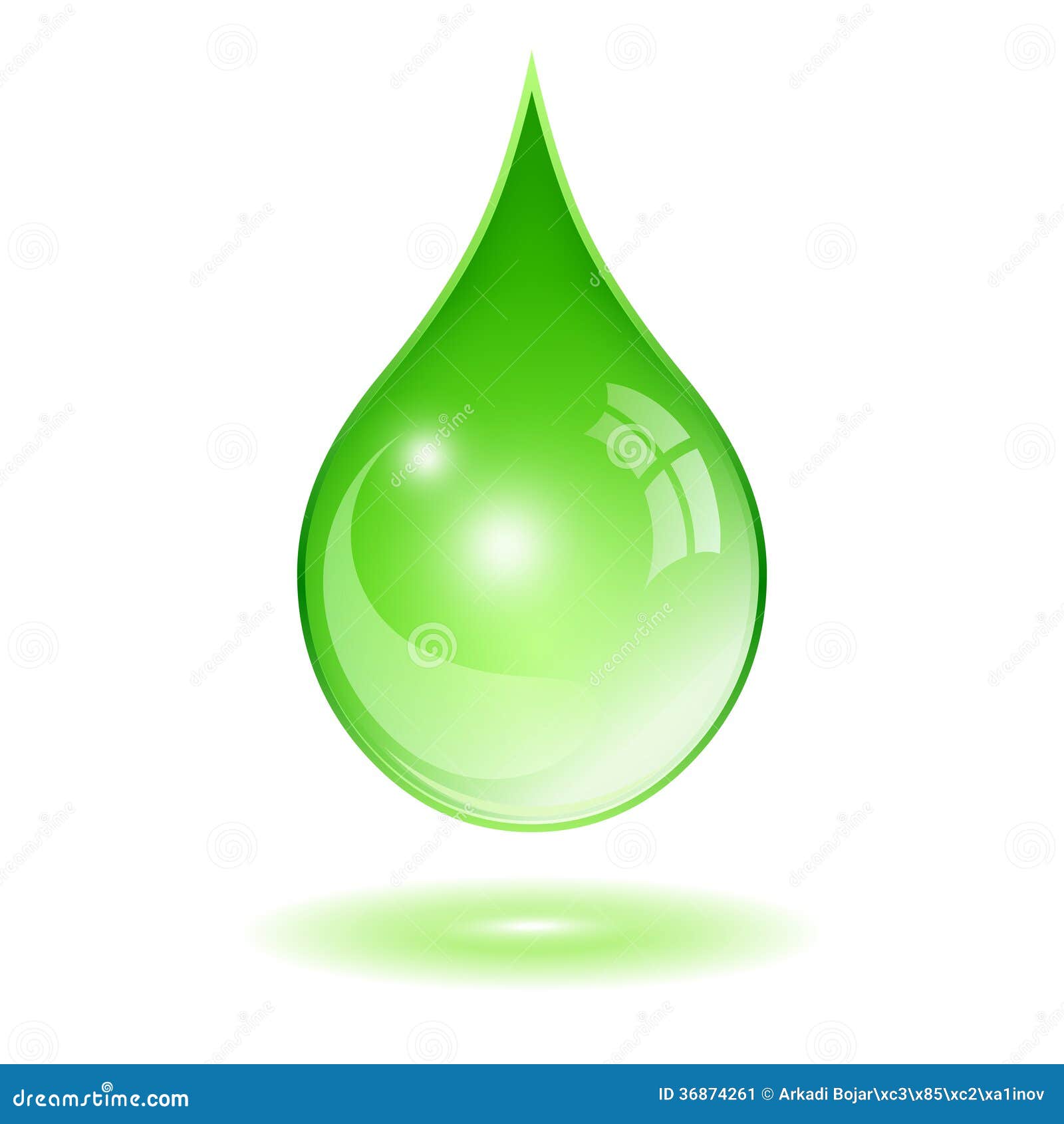 Green Water Drop Stock Image - Image: 36874261