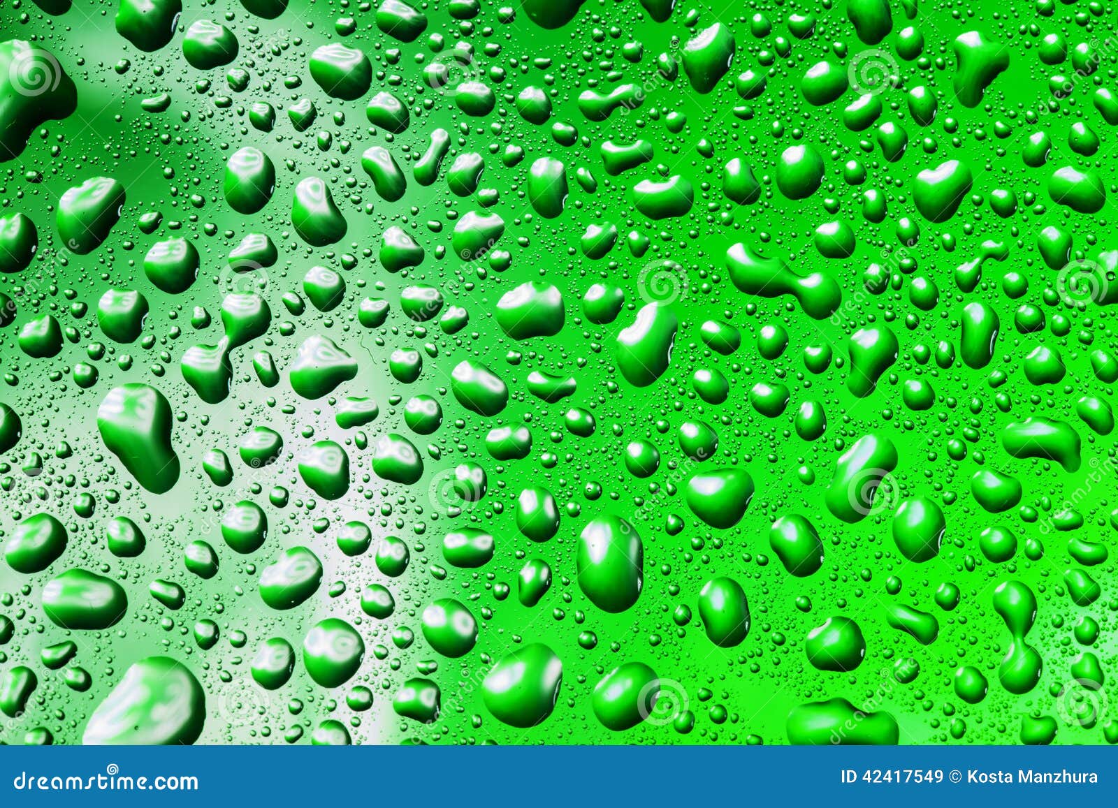 Green water drops stock image. Image of surface, transparent - 42417549