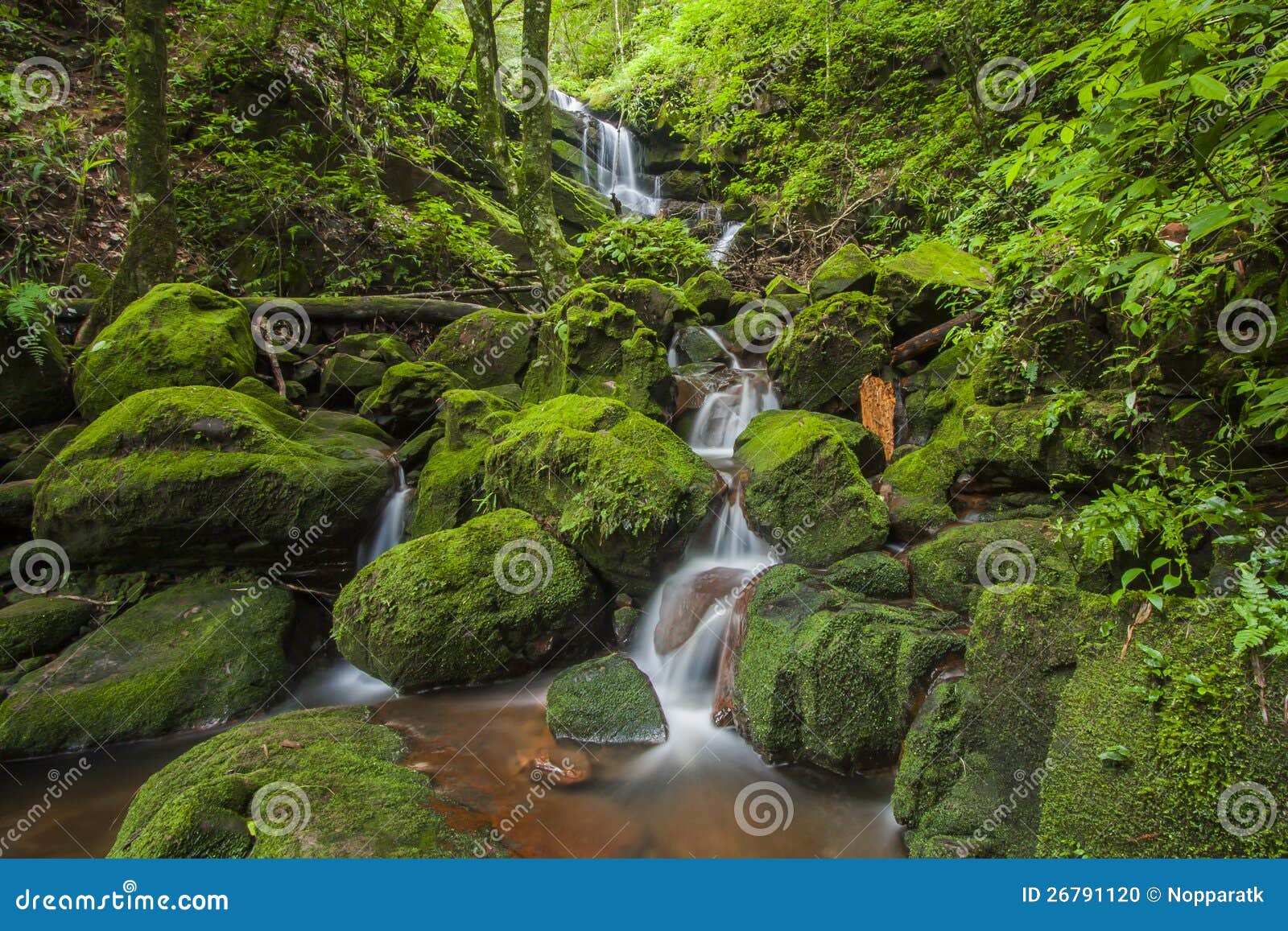 Green Water Fall stock photo. Image of beauty, boulders - 26791120