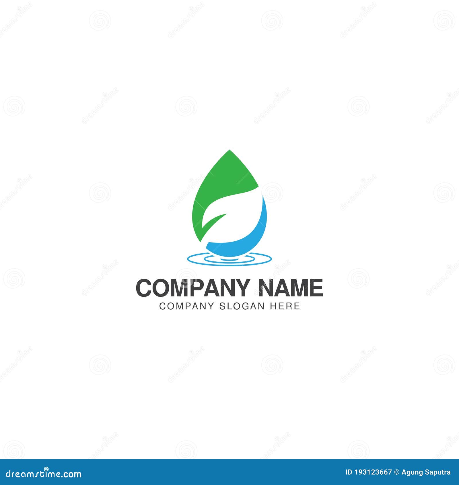 Green water logo design stock vector. Illustration of creative - 193123667