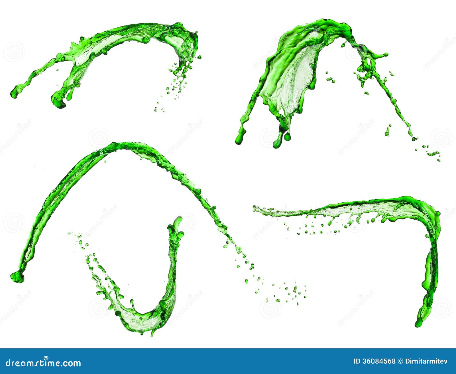Green Water Splash Collection Stock Photo - Image of clear, clean: 36084568