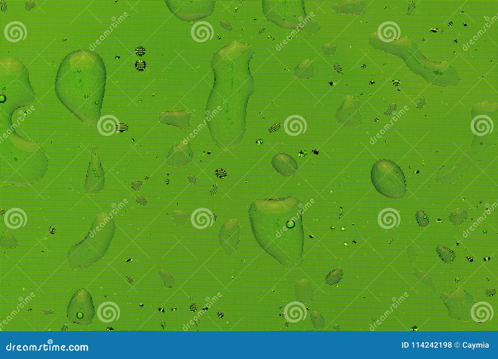 Green Water Splash Droplets Background with Pixel Pattern. Stock Photo ...