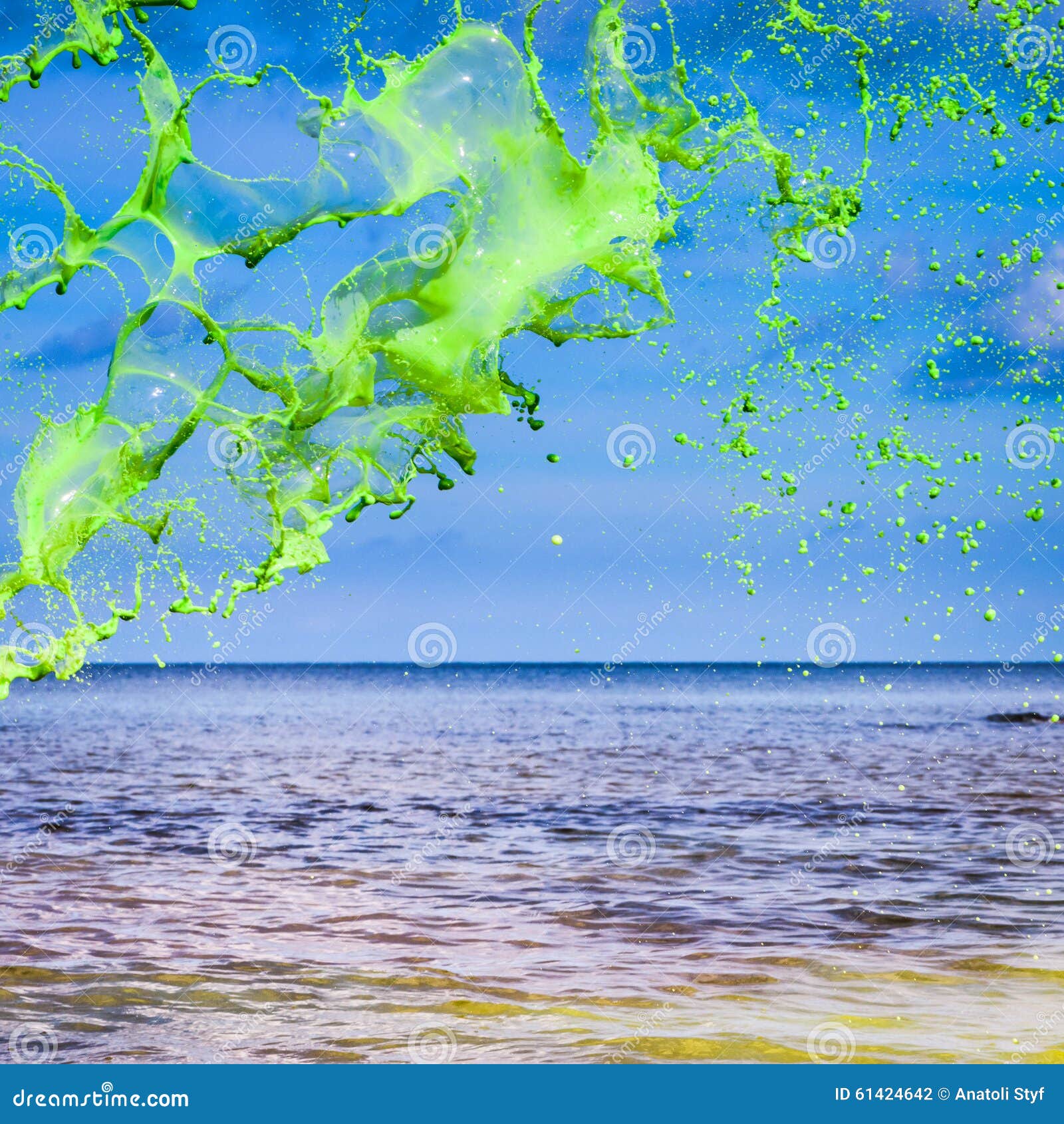 Green water splash stock photo. Image of movement, falling - 61424642