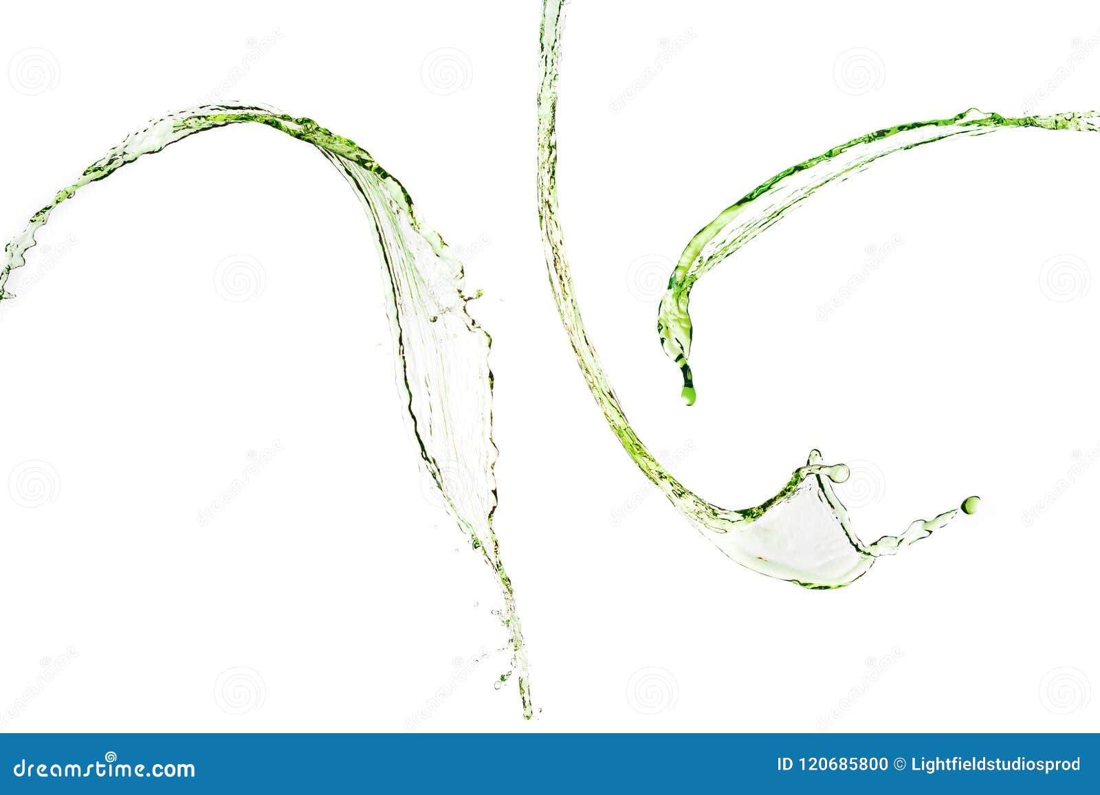 Green Water Splashes Isolated Stock Photo - Image of motion, clean ...
