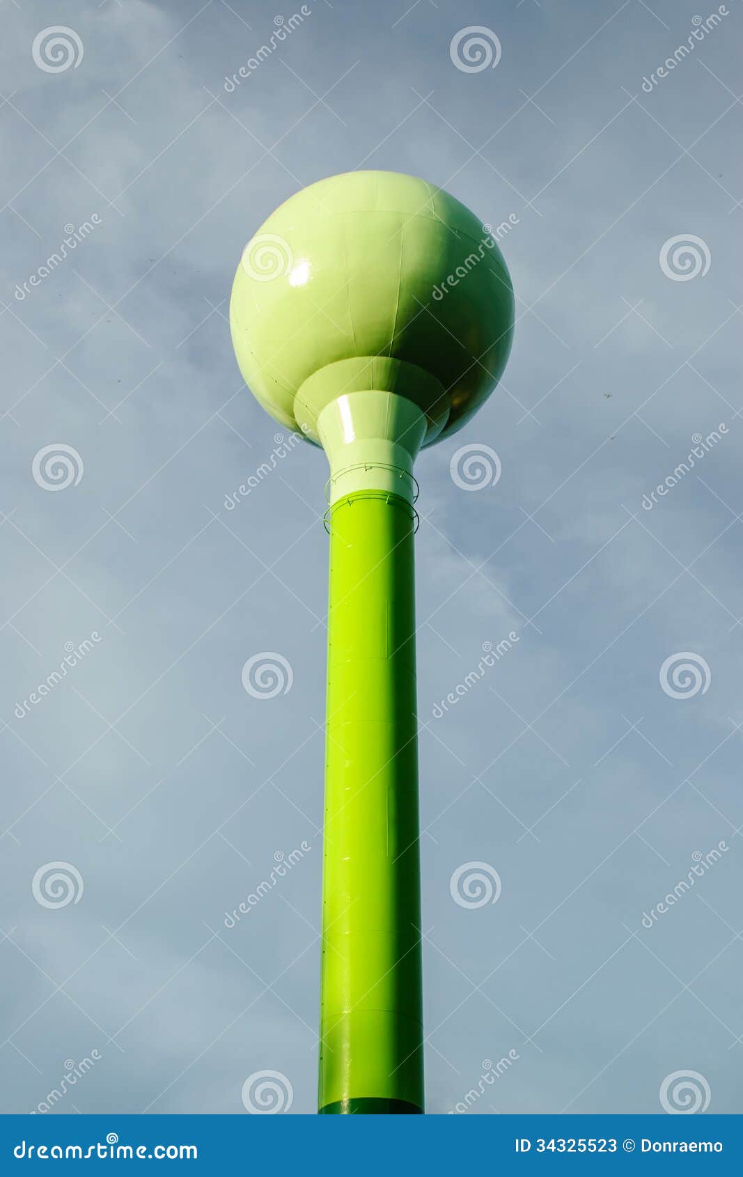 Green water tower stock image. Image of industry, drink - 34325523