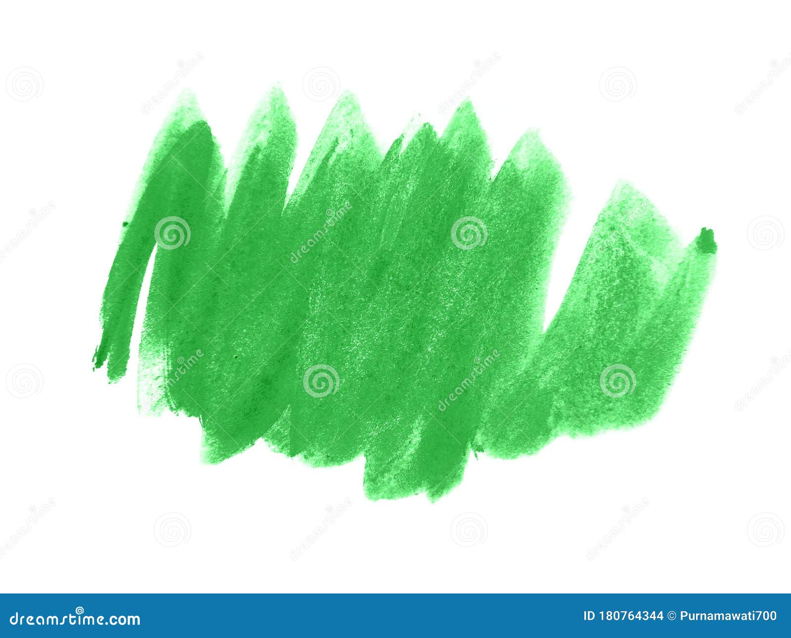 Green Watercolor Scribble Texture. Abstract Watercolor on White ...