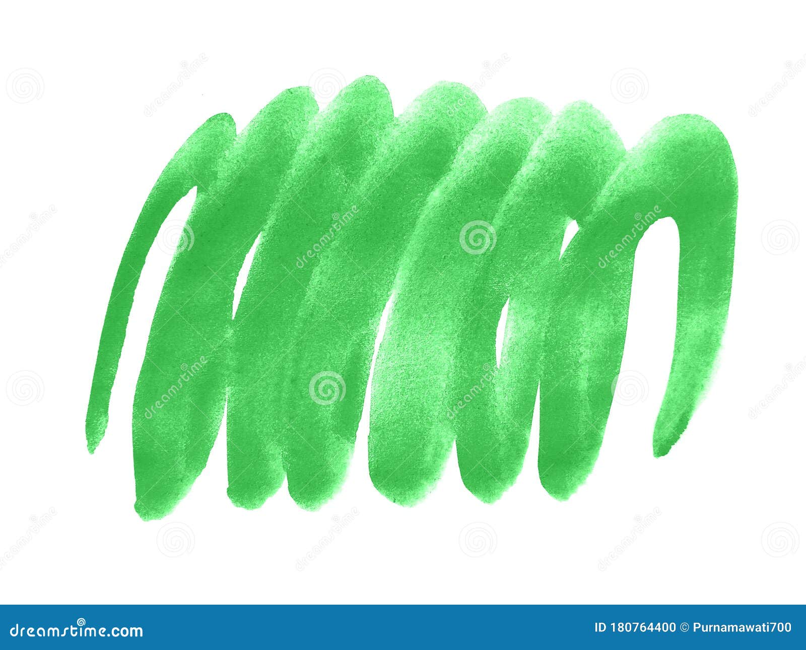 Green Watercolor Scribble Texture. Abstract Watercolor on White ...