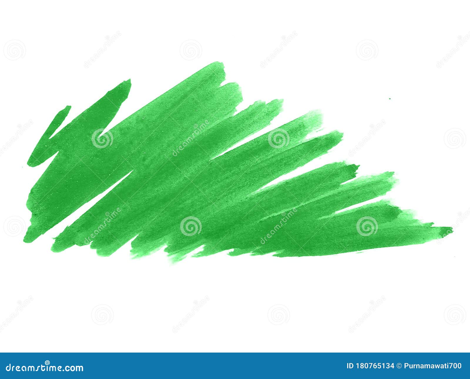 Green Watercolor Scribble Texture. Abstract Watercolor on White ...