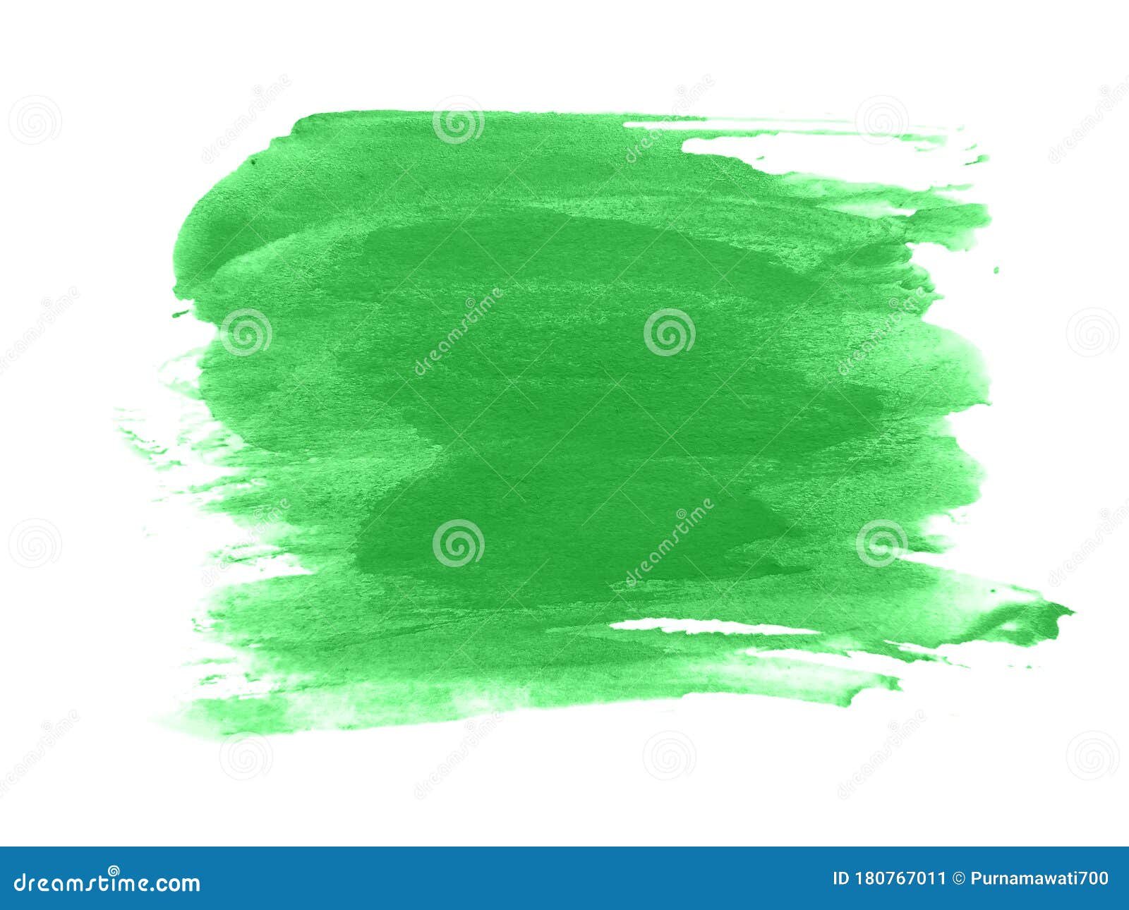 Green Watercolor Scribble Texture. Abstract Watercolor on White ...