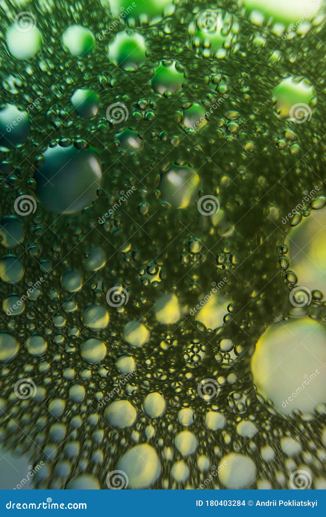 Amazing Green Water Drops from Above Fresh. Stock Photo - Image of ...