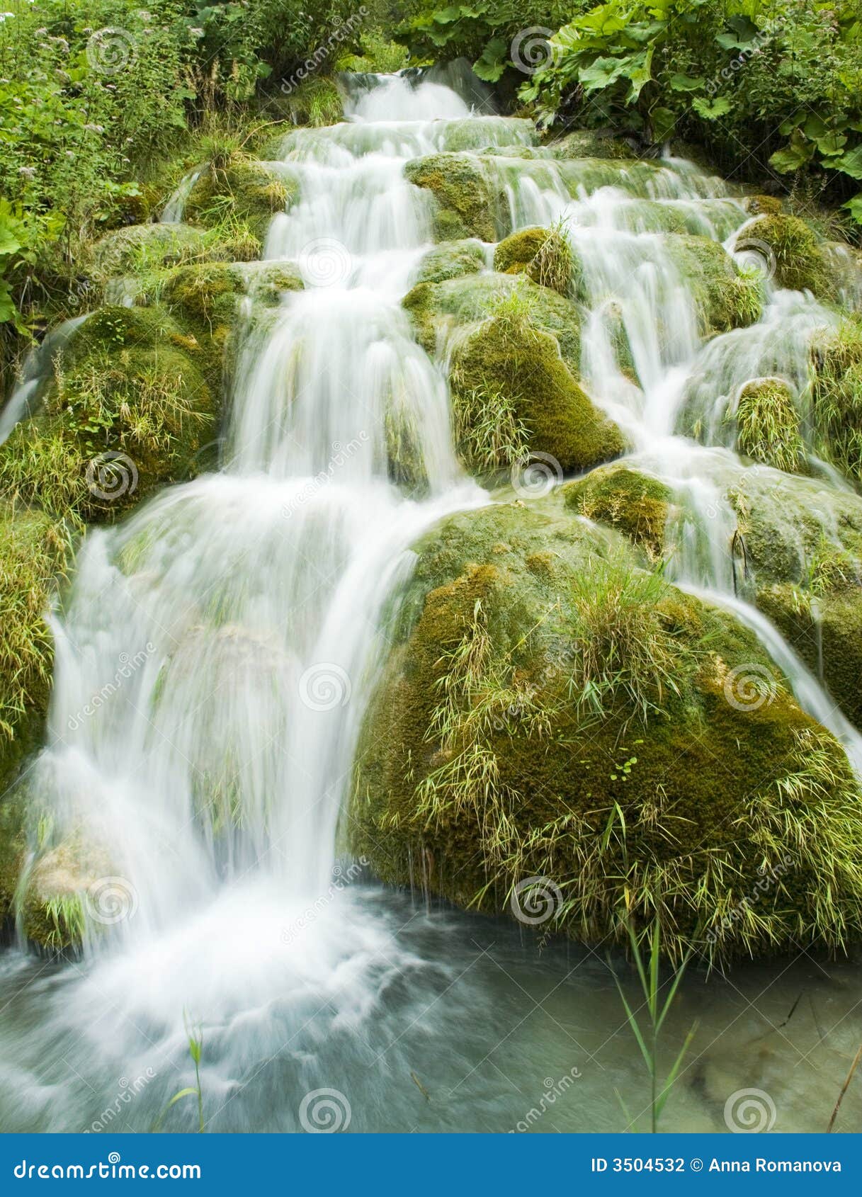 Green waterfall stock photo. Image of outdoor, scenery - 3504532