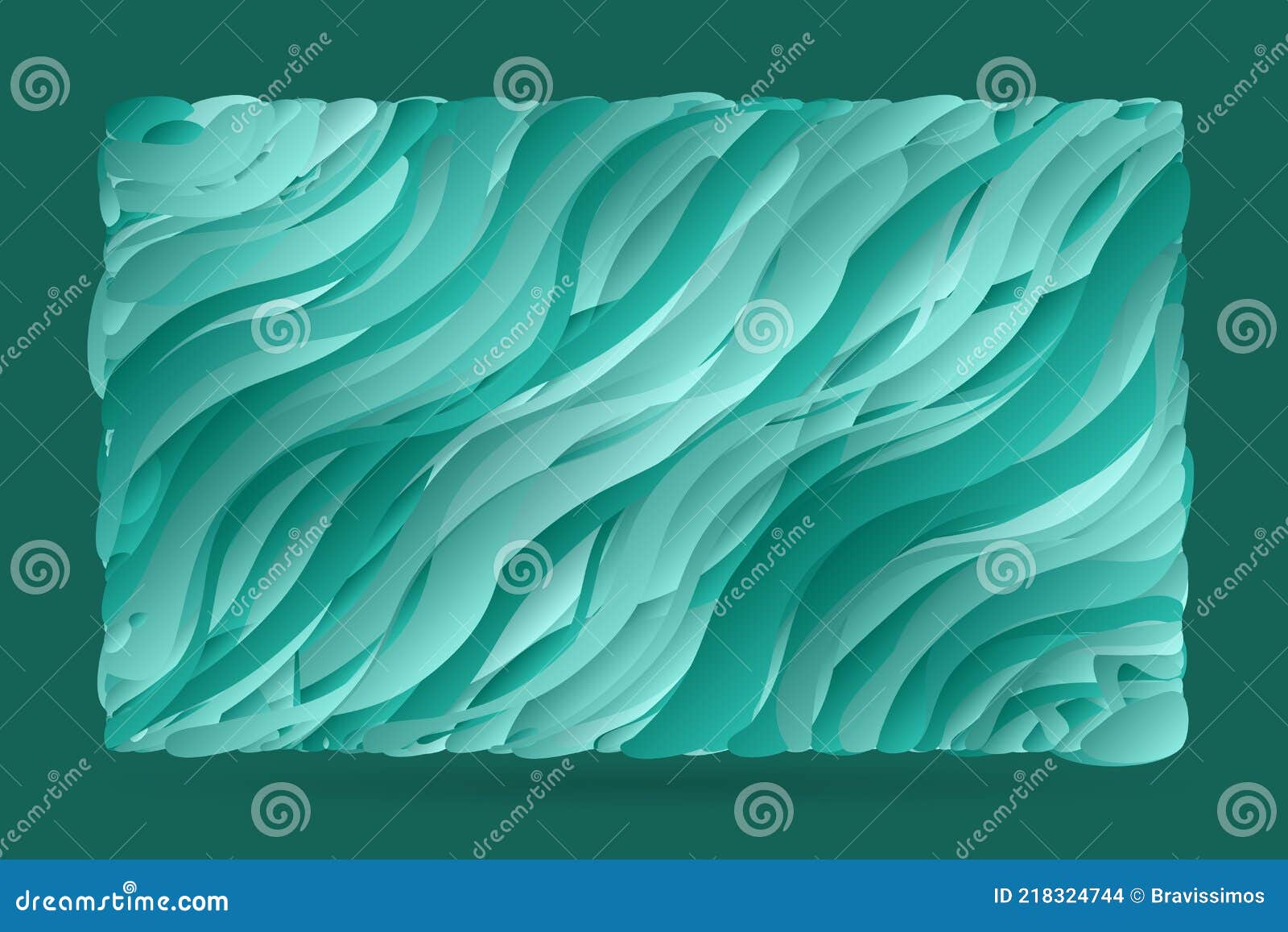 Green Wave Abstract Art Background Shape. Wavy Backdrop Stock Vector ...